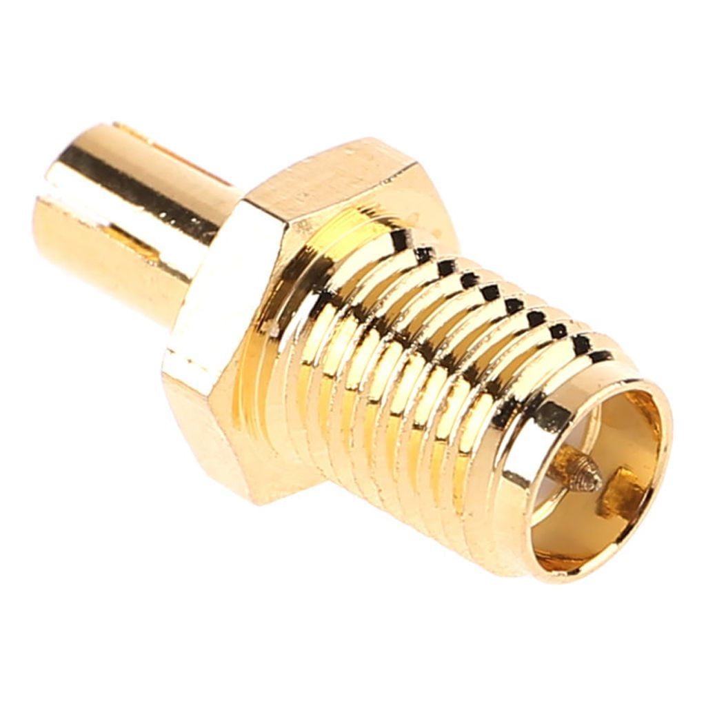 LadaidraBF Adapter TS9 Male Plug To SMA Female Jack Straight Gold Brass Plating Adapter ...