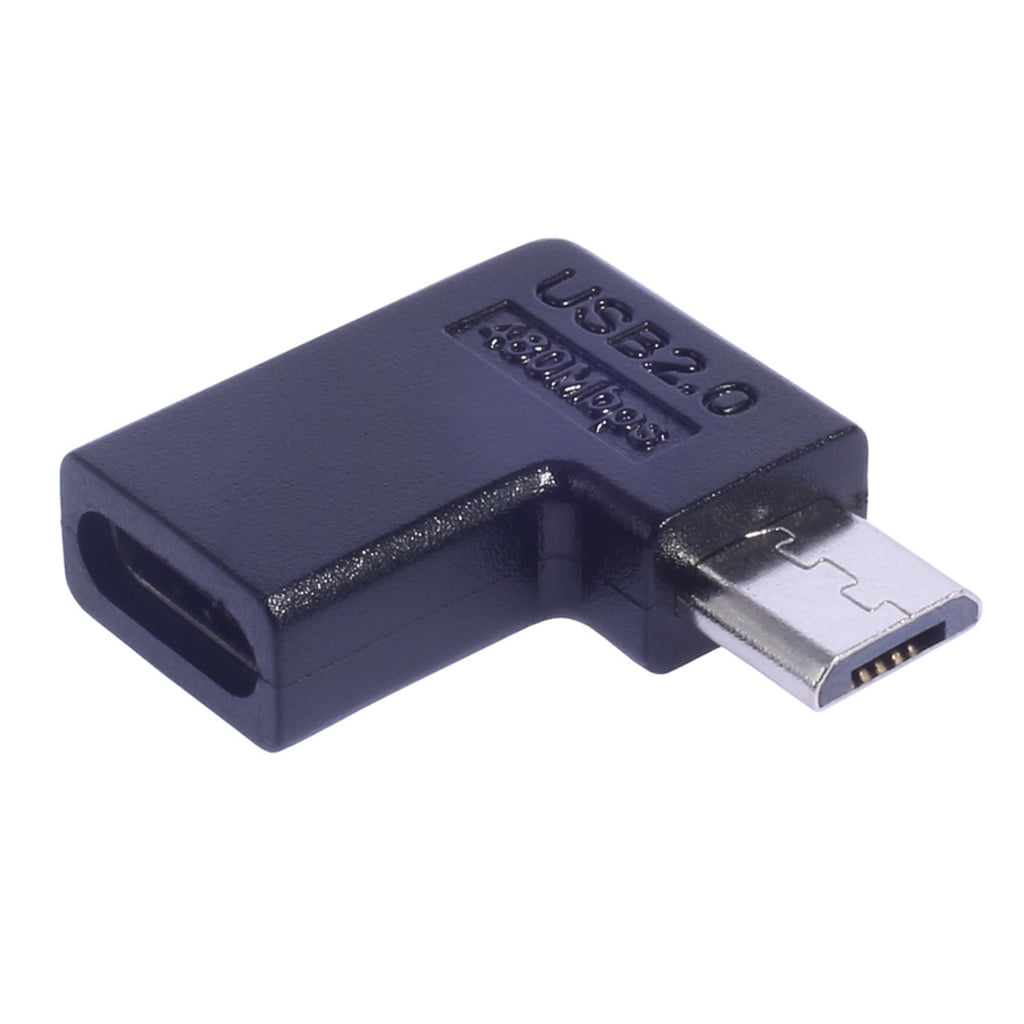 LadaidraBF Angled Micro USB to UsbC TypeC Adapter,90 Degree Micro USB ...