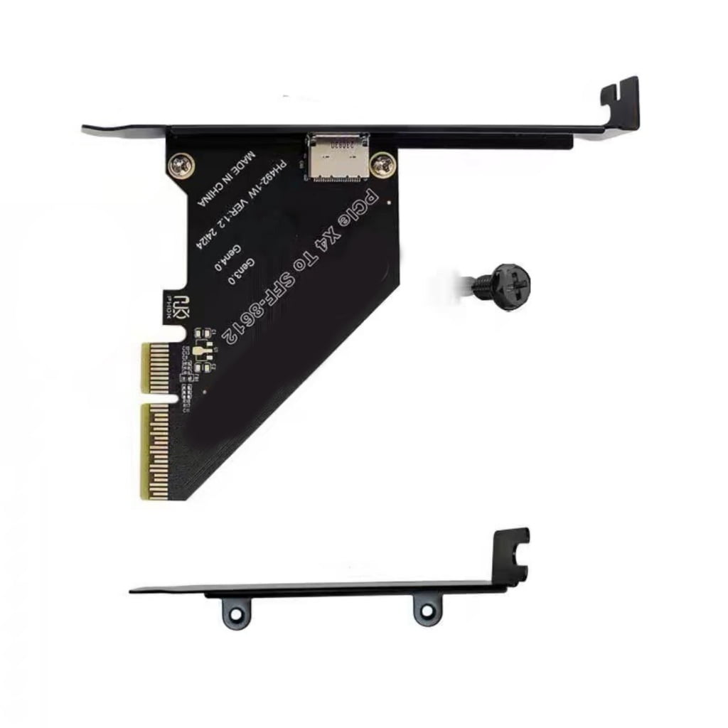 LadaidraBF Fast Speed PCIe 4.0 to Oculink SFF 8612 Adapter Card for SFF8639 Solid Disk External ...