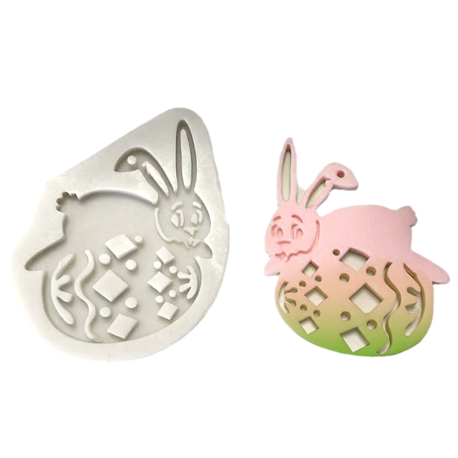 LadaidraBF Multi Use Silicone Mold Rabbit Theme Egg Shaped Silicone ...