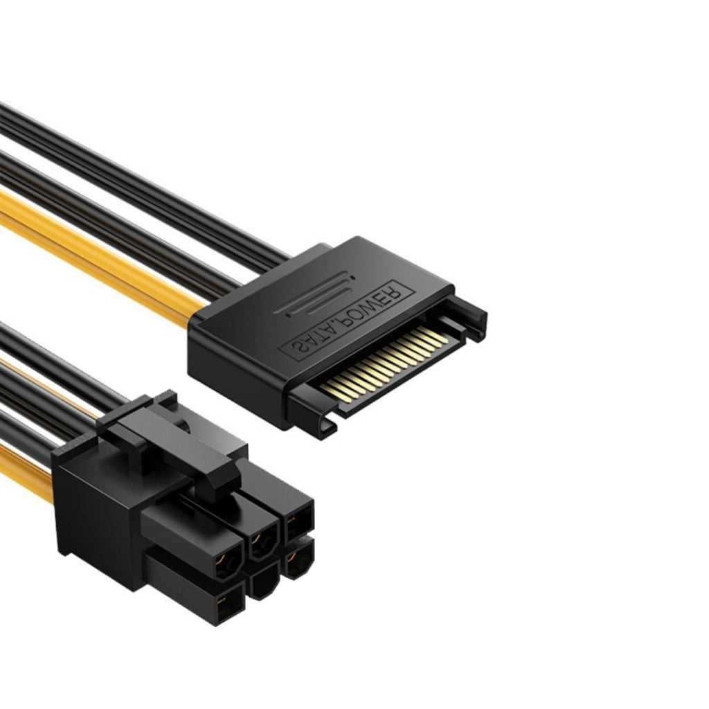 LadaidraBF Sata15Pin to 6 Pin Power Supply Cable for Graphics Card ...