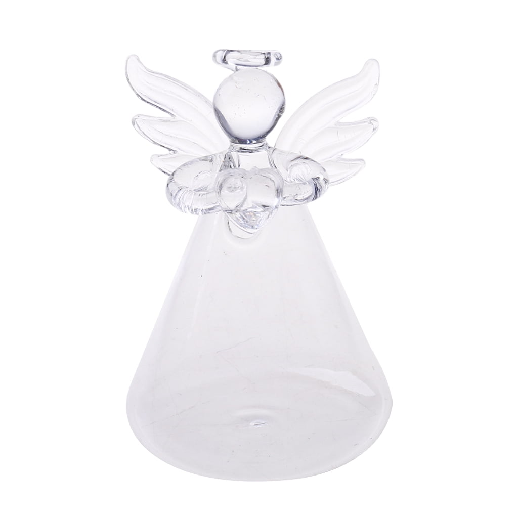 LadaidraBF Transparent Vase Cute Clear Glass Angel Shape Flower Plant ...