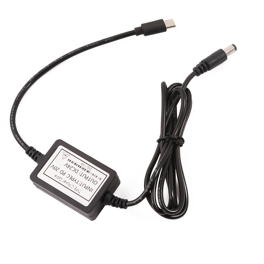 LadaidraBF USB TypeC 20V to DC24V 5.5x2.1mm Power Cable 12V 15V 20V In ...