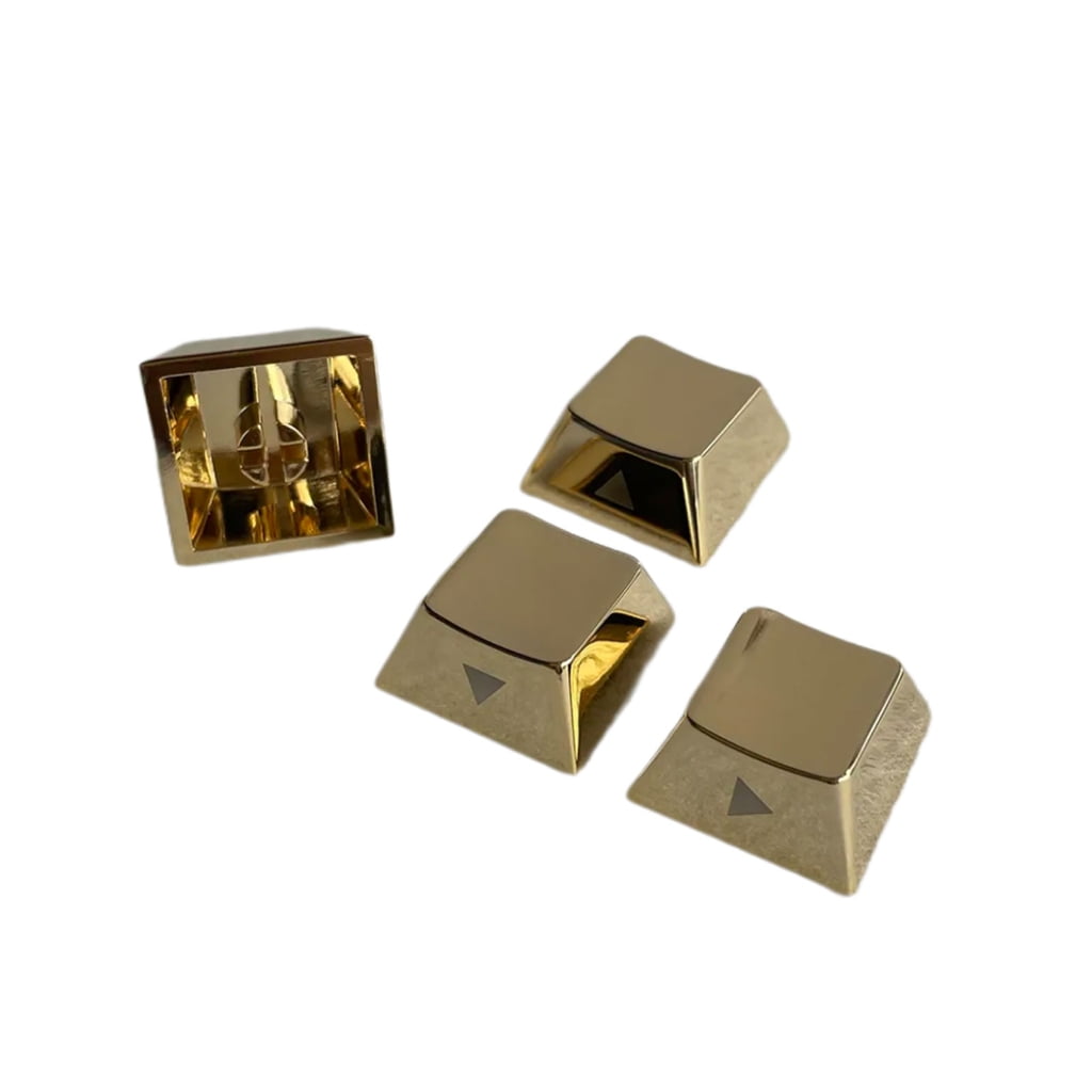 LadaidraBF Zinc Alloy Directional Keycaps Gold/Silver Finish Side ...