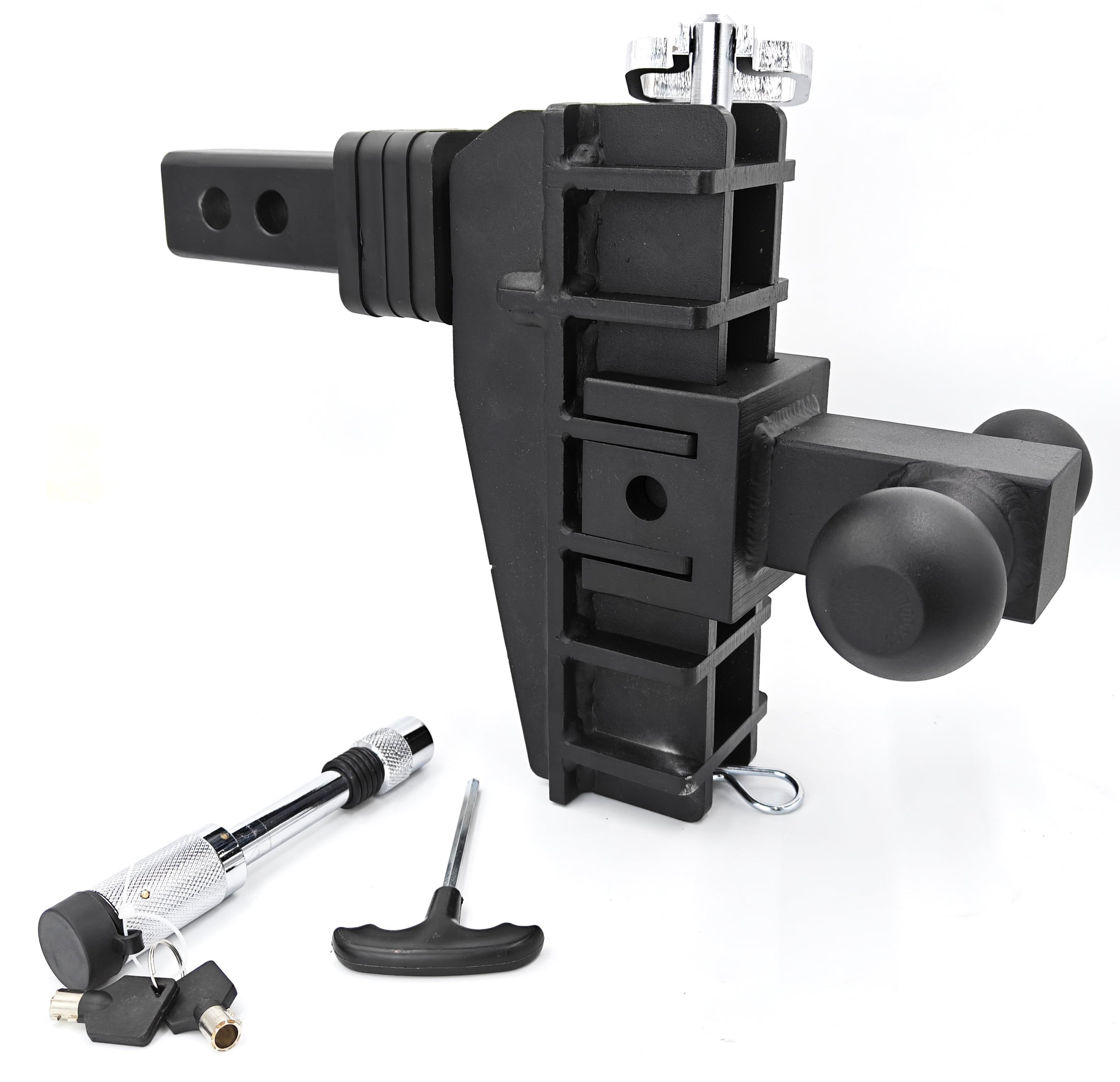 Ladcaser 2 inch Receiver 6 inch Drop Rise Adjustable Trailer Tow Hitch ...