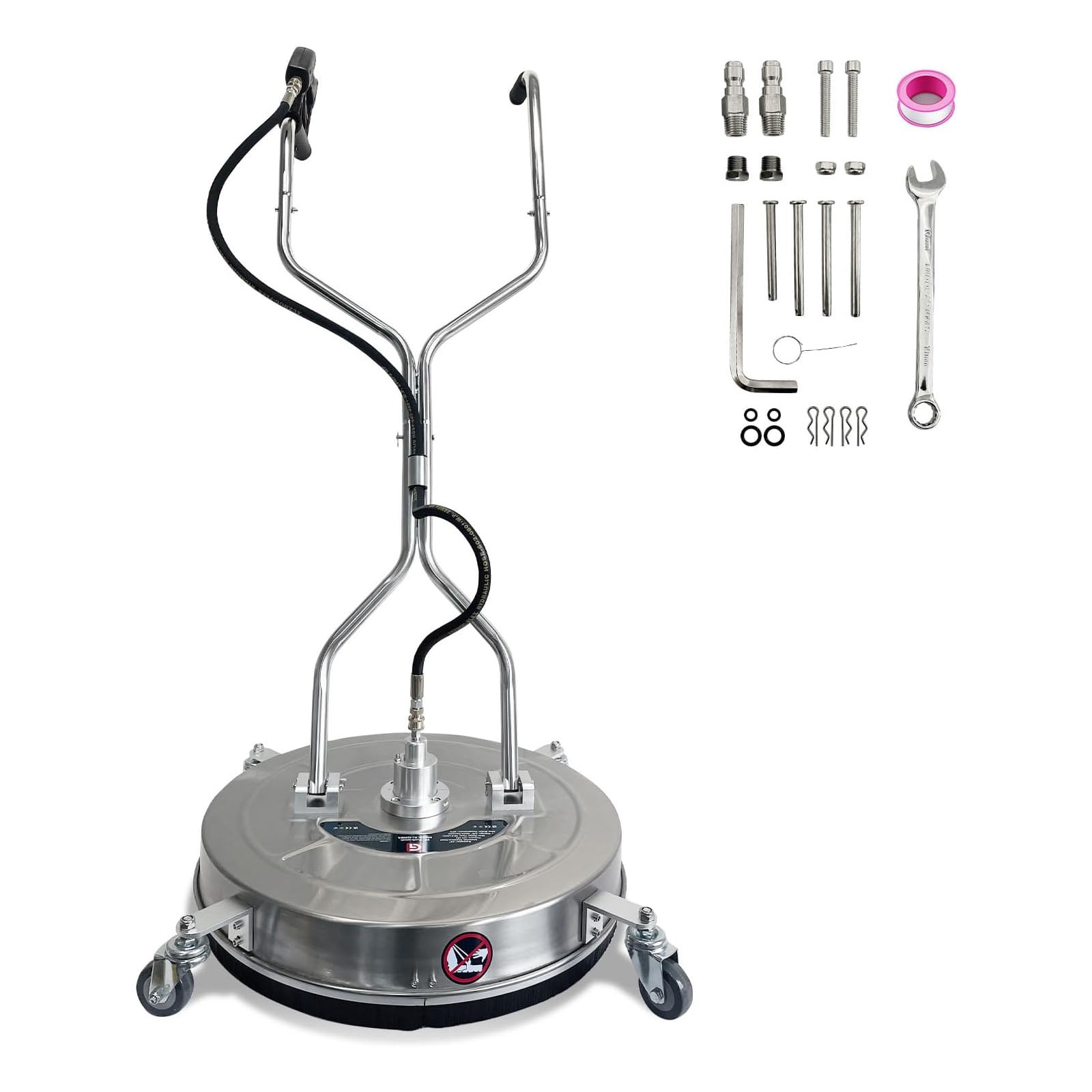 Ladcaser 20" Pressure Washer Surface Cleaner with Dual Handles ...