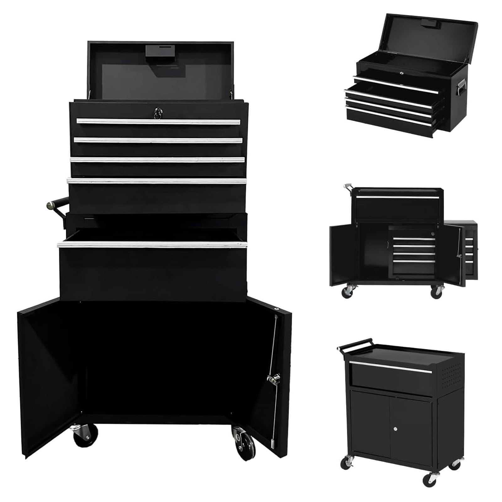 Ladcaser 20" Tool Chest, Tool Storage Removable Tool Box Combo, Rolling ...