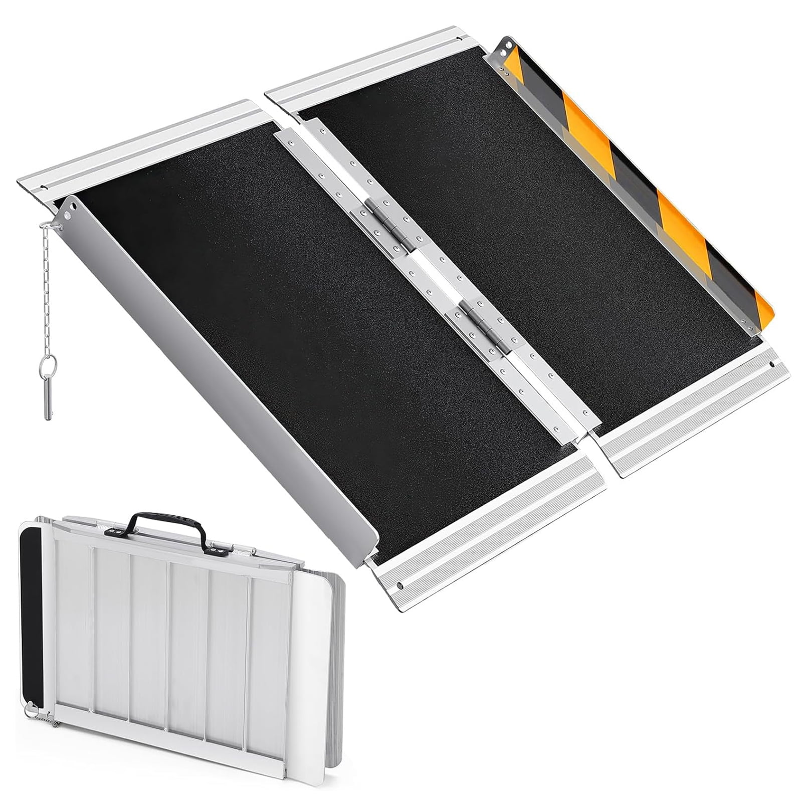 Ladcaser 3ft Wheelchair Ramp Non-Slip Aluminum Folding Wheelchair Ramp ...