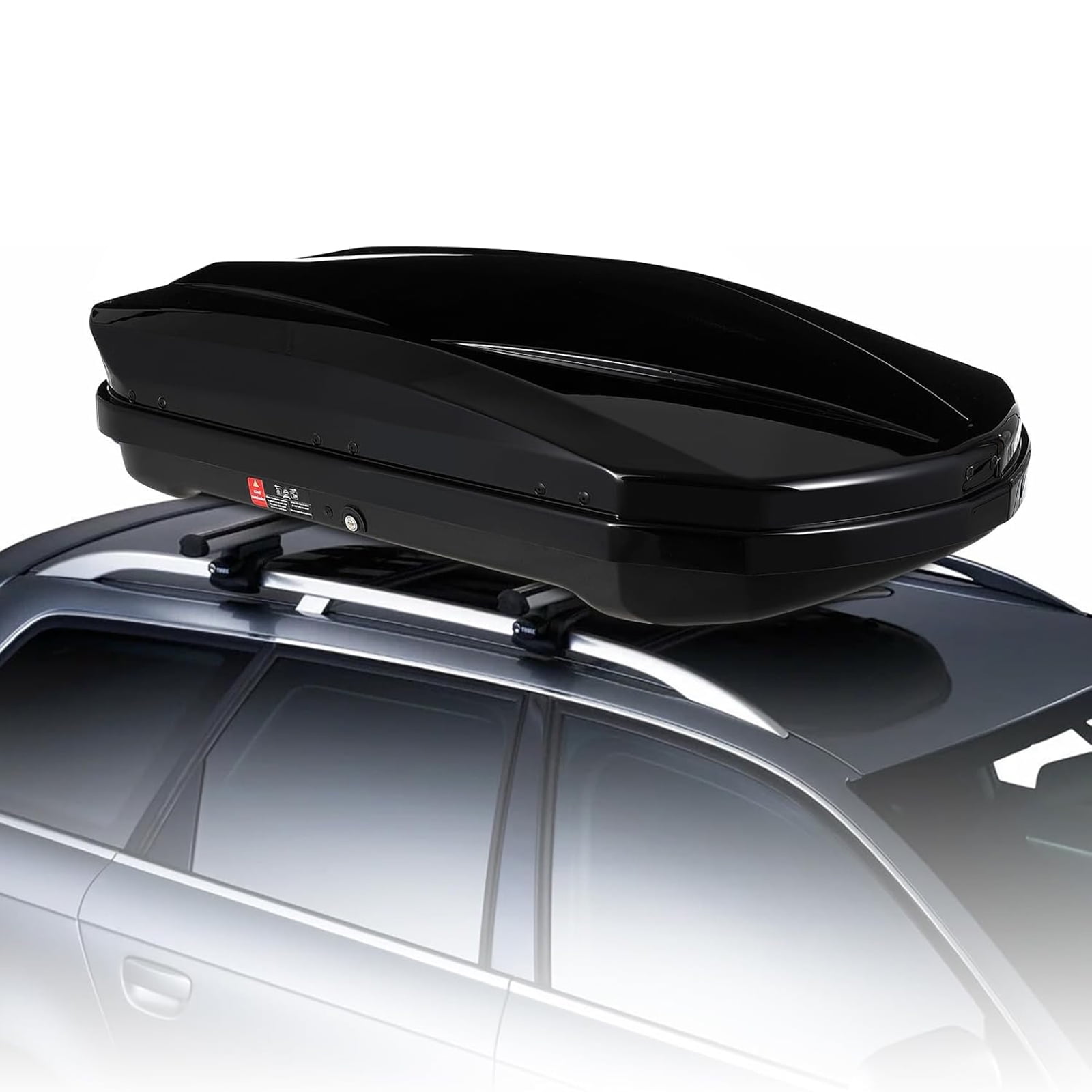 Ladcaser 55 Inch Rooftop Cargo Box Carrier, 12.4 Cubic Ft. Hard Shell ...
