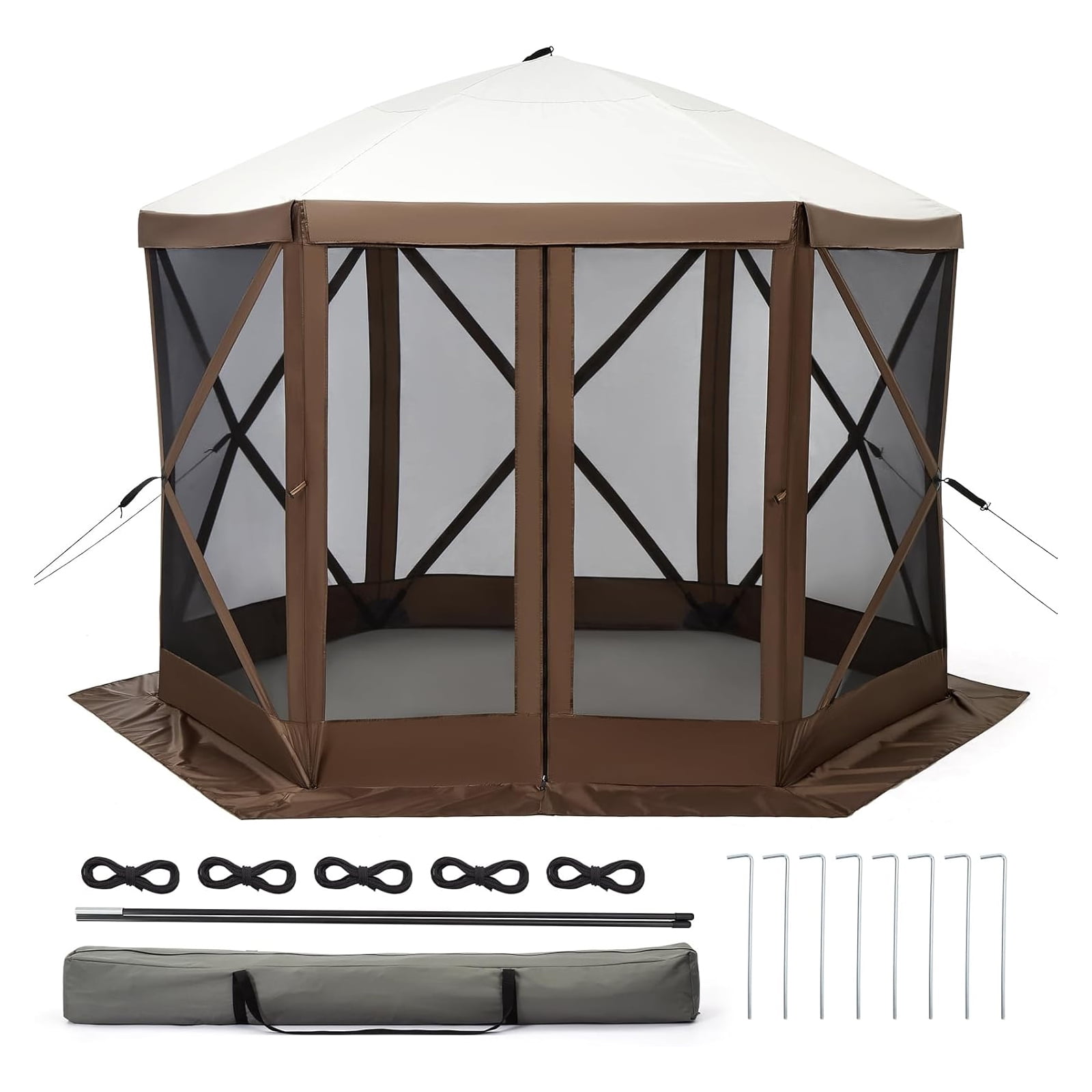 Ladcaser 8'x8' 10'x10' Instant Pop-Up Canopy Tent with Removable ...