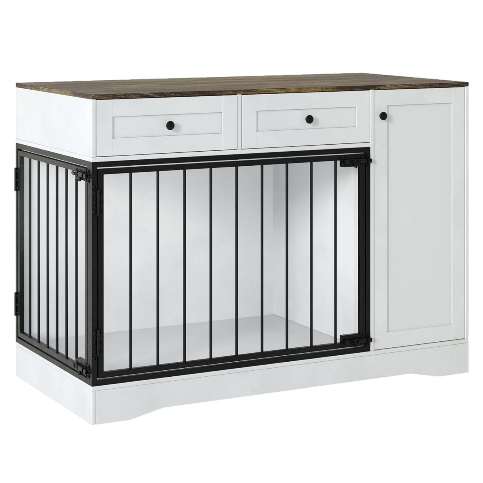 Ladcaser Farmhouse Dog Crate Furniture 47" Modern Indoor Kennel with ...