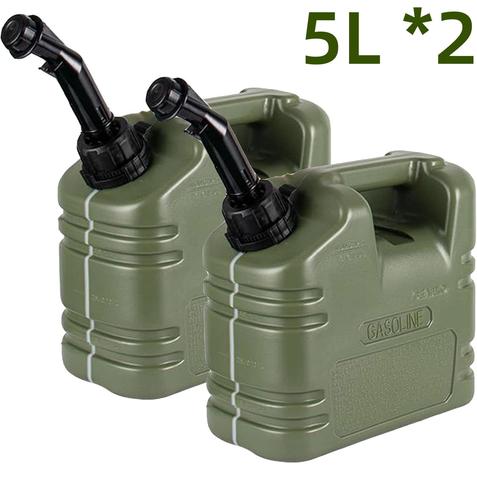 Ladcaser Gas Fuel Can Storage Container 1 Gallon Spill-Proof Tank with ...