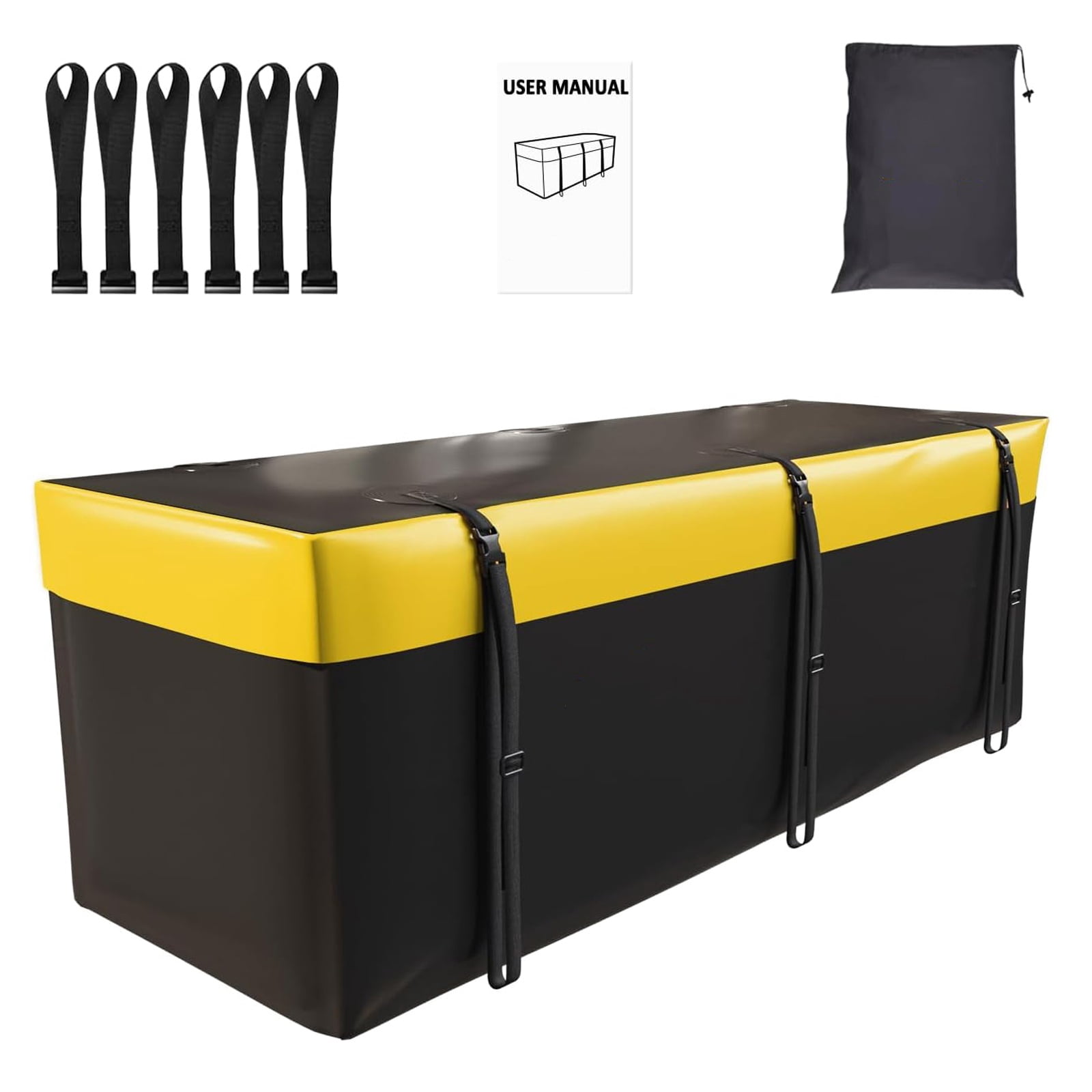 Ladcaser Hitch Mount Cargo Carrier Bag, 21 Cubic Feet Waterproof Cargo ...