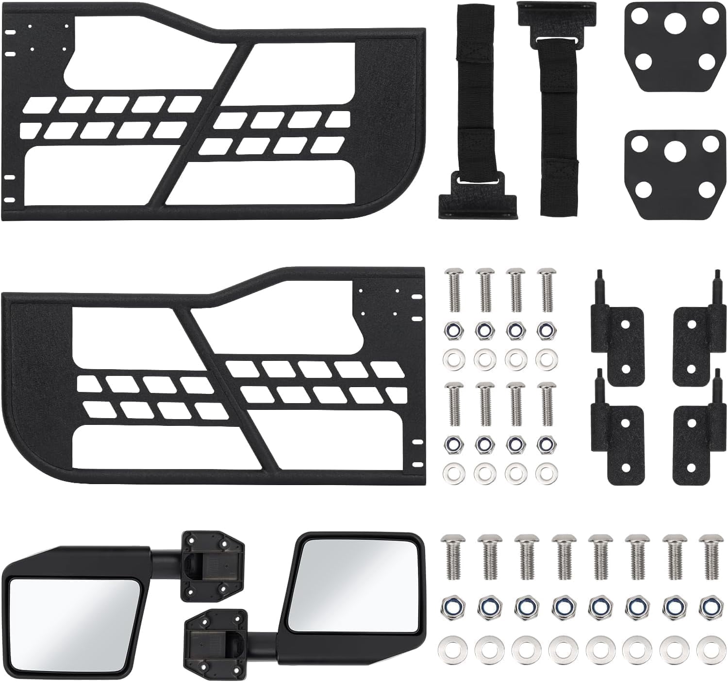 Ladcaser Off Road Tubular Half Doors Compatible for Wrangler JK 2007 ...
