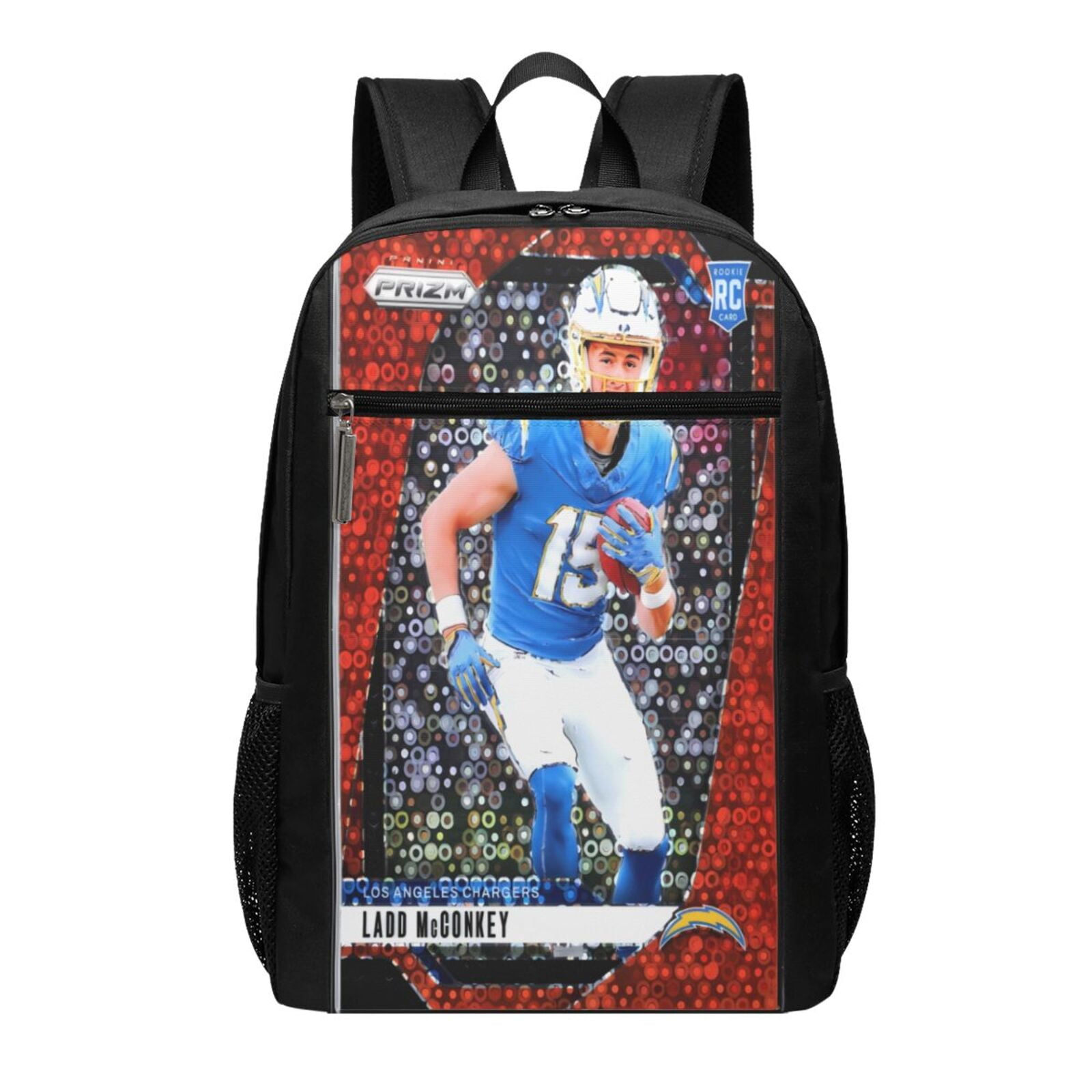 Ladd McConkey Custom Simple Casual Sports Backpack, Football Team Logo ...