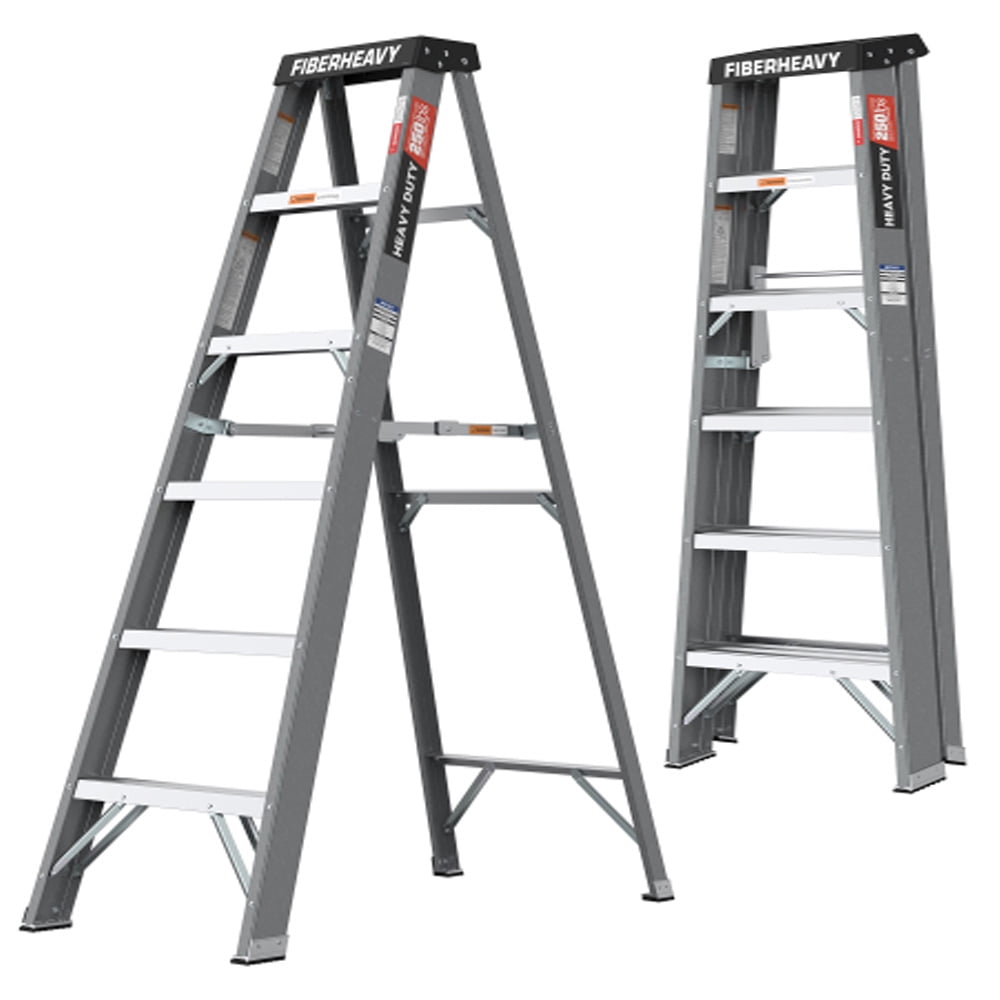 Ladder 6-Foot Fiberglass Platform Step Ladder, 250 Pound Capacity, Type ...