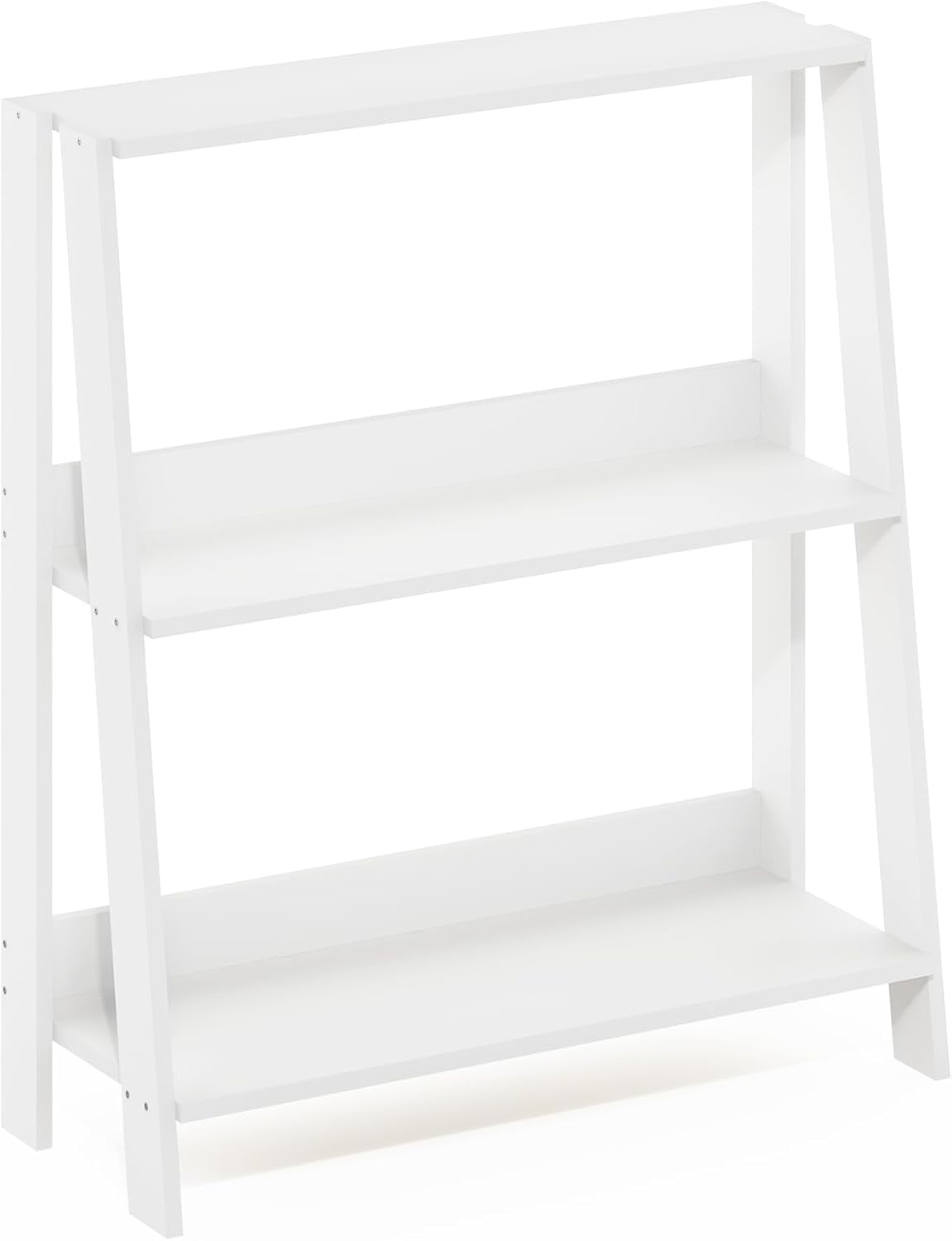 Ladder Bookcase Display Shelf, 3-Tier, White - Walmart.com