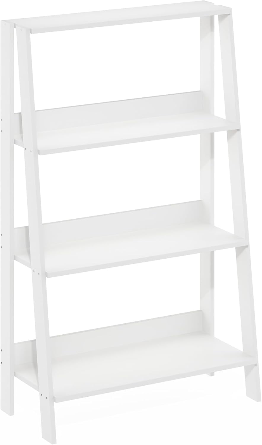 Ladder Bookcase Display Shelf, 4-Tier, White - Walmart.com