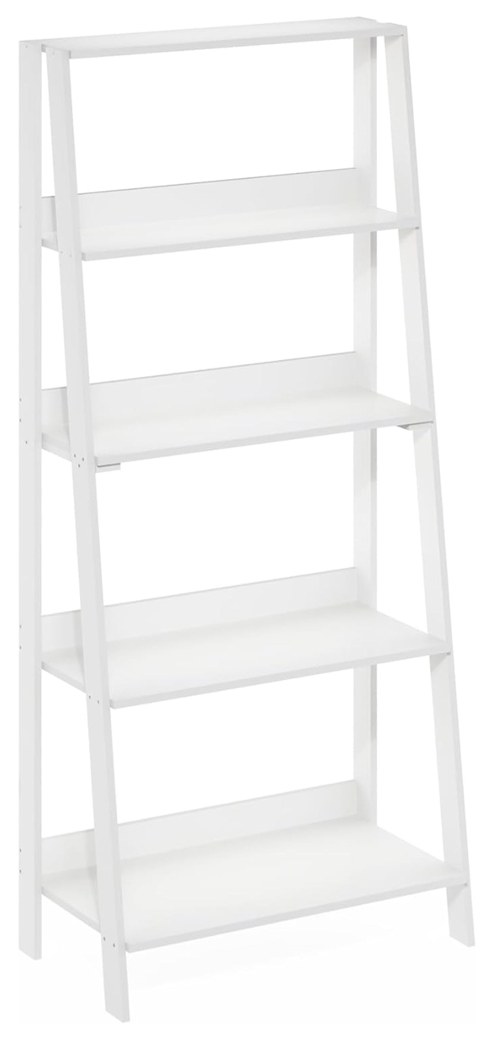 Ladder Bookcase Display Shelf, 5-Tier, White - Walmart.com