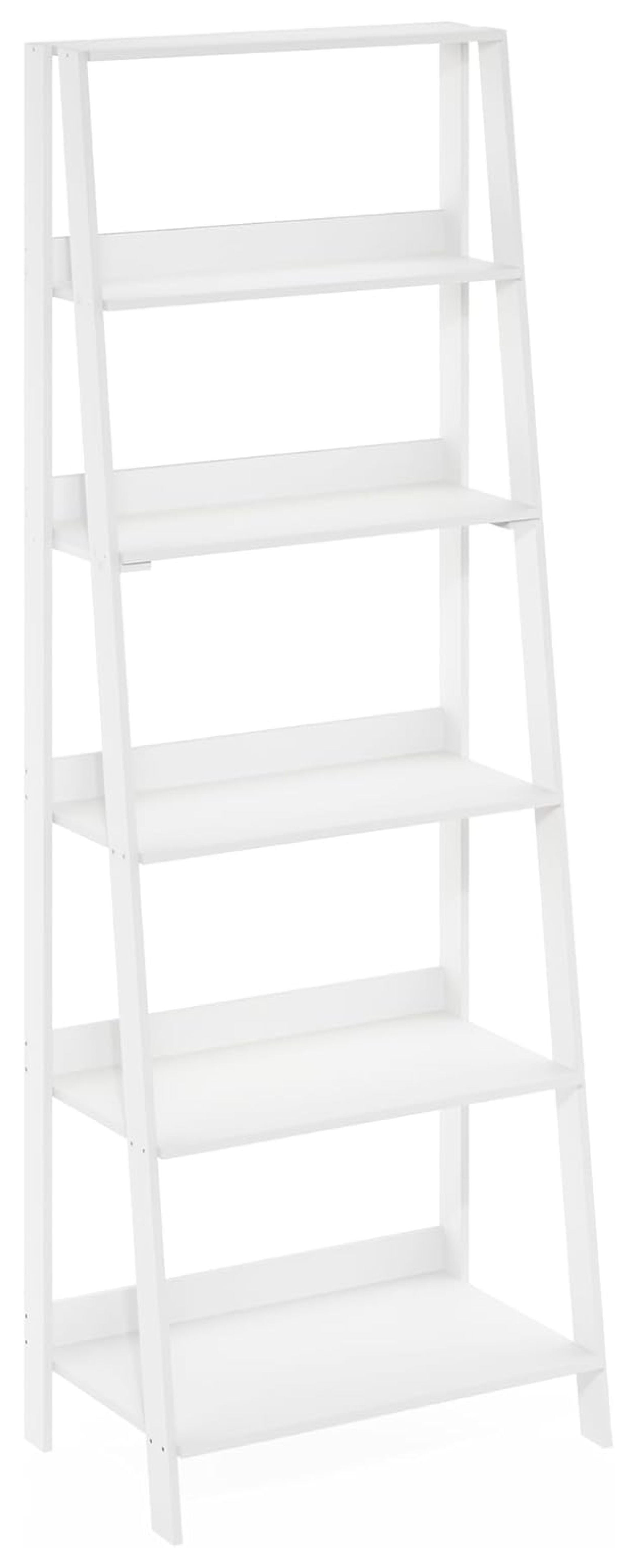 Ladder Bookcase Display Shelf, 6-Tier, White - Walmart.com