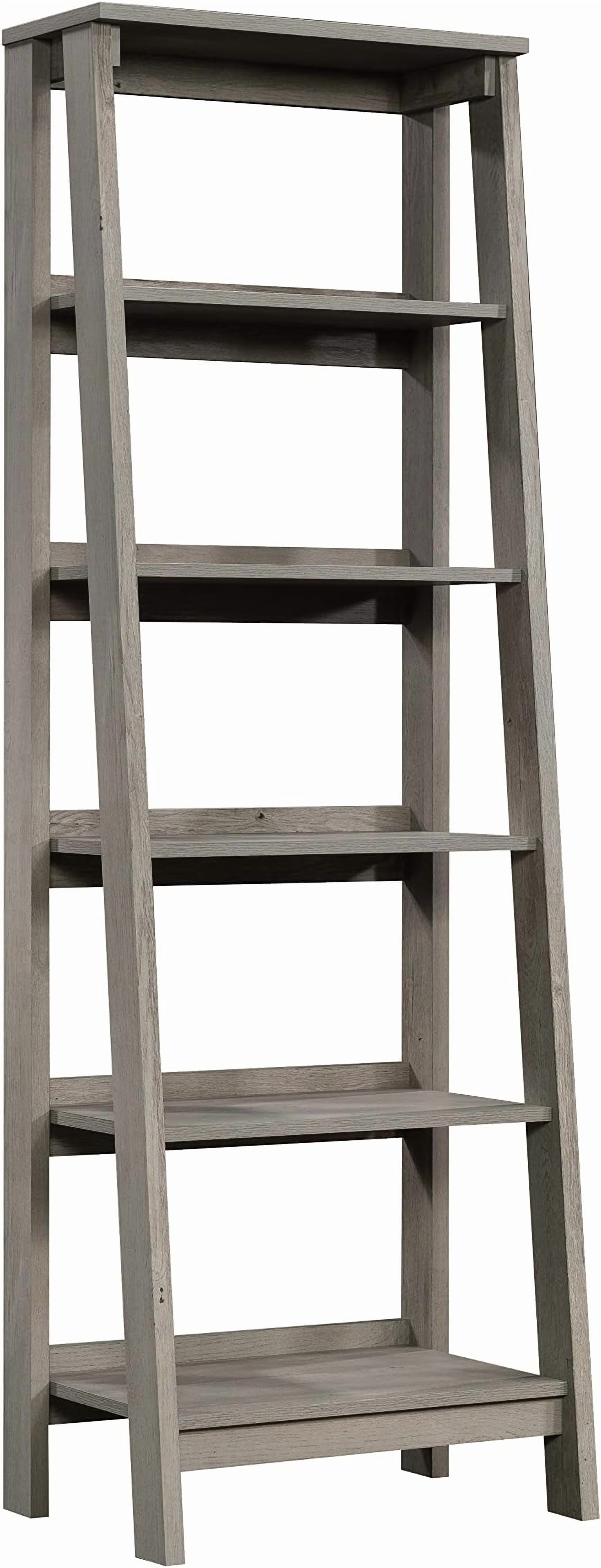 Ladder Bookshelf 5 Tier Trestle Ladder Shelf Wooden Bookcase, in Mystic ...
