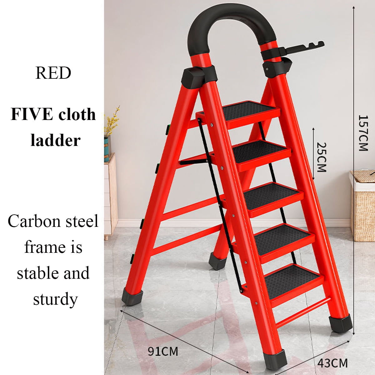Ladder Home Folding Telescopic Ladder Elevator Thickened Large Pedal ...