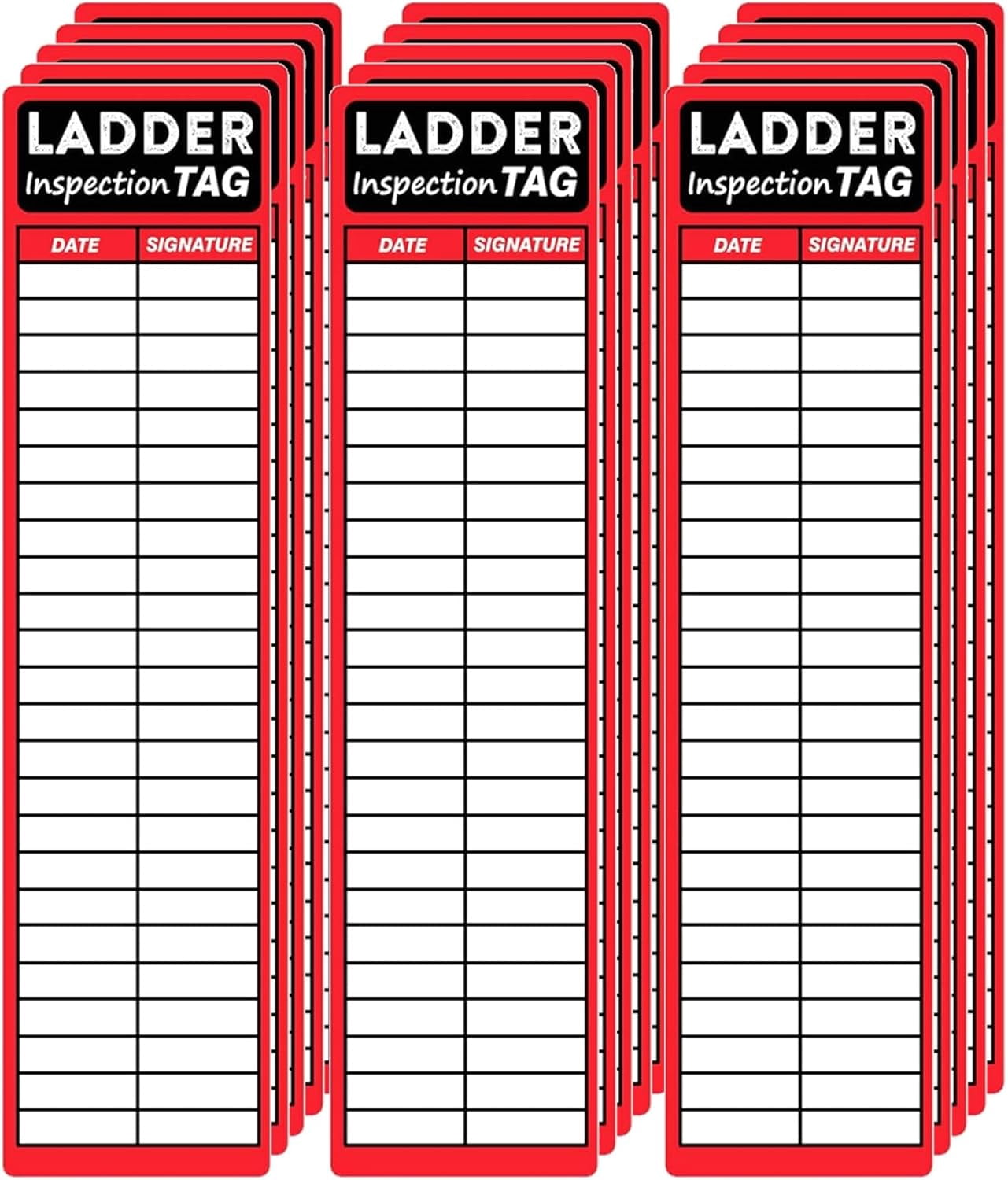 Ladder Inspection Labels 100 Pcs Safety Stickers for Ladders 8.5 x 2 ...