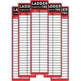 Ladder Inspection Labels Stickers 8.5x2inch Red Safety Inspection Tags ...