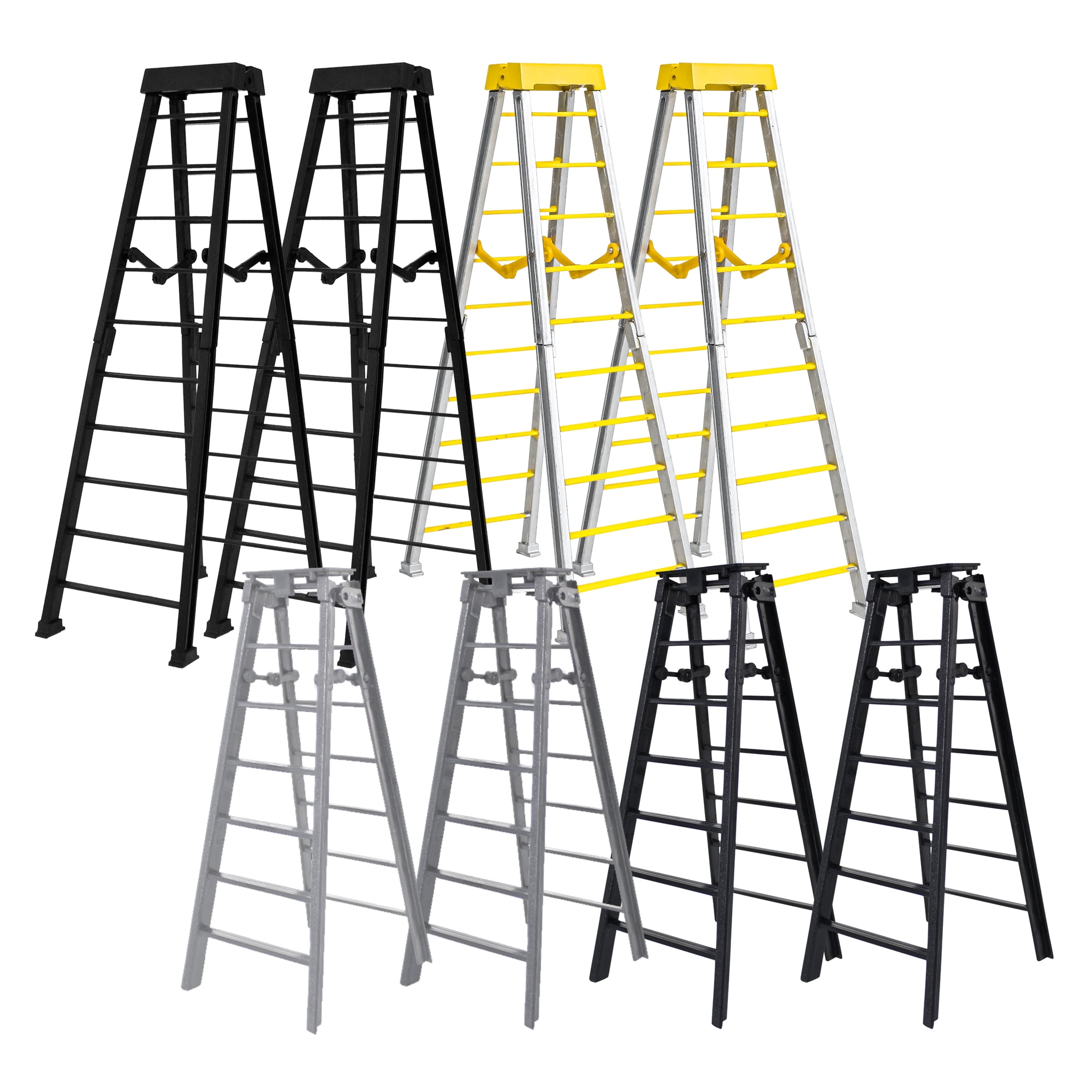 Figures Toy Company Ultimate 8 Piece Ladder Set for WWE AEW Wrestler ...