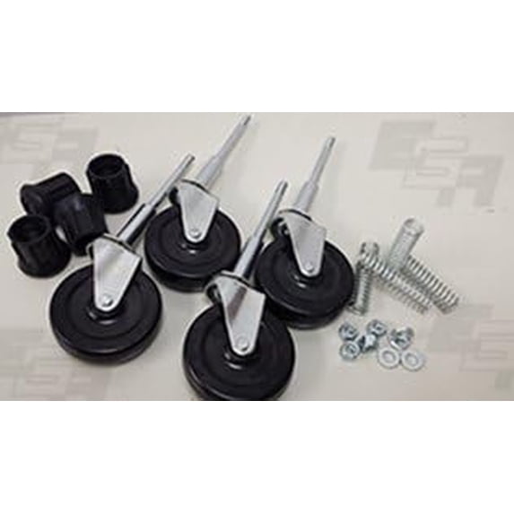 Ladder Replacement Complete Caster Kit, for Round Tube, 4-Pack, 3 ...