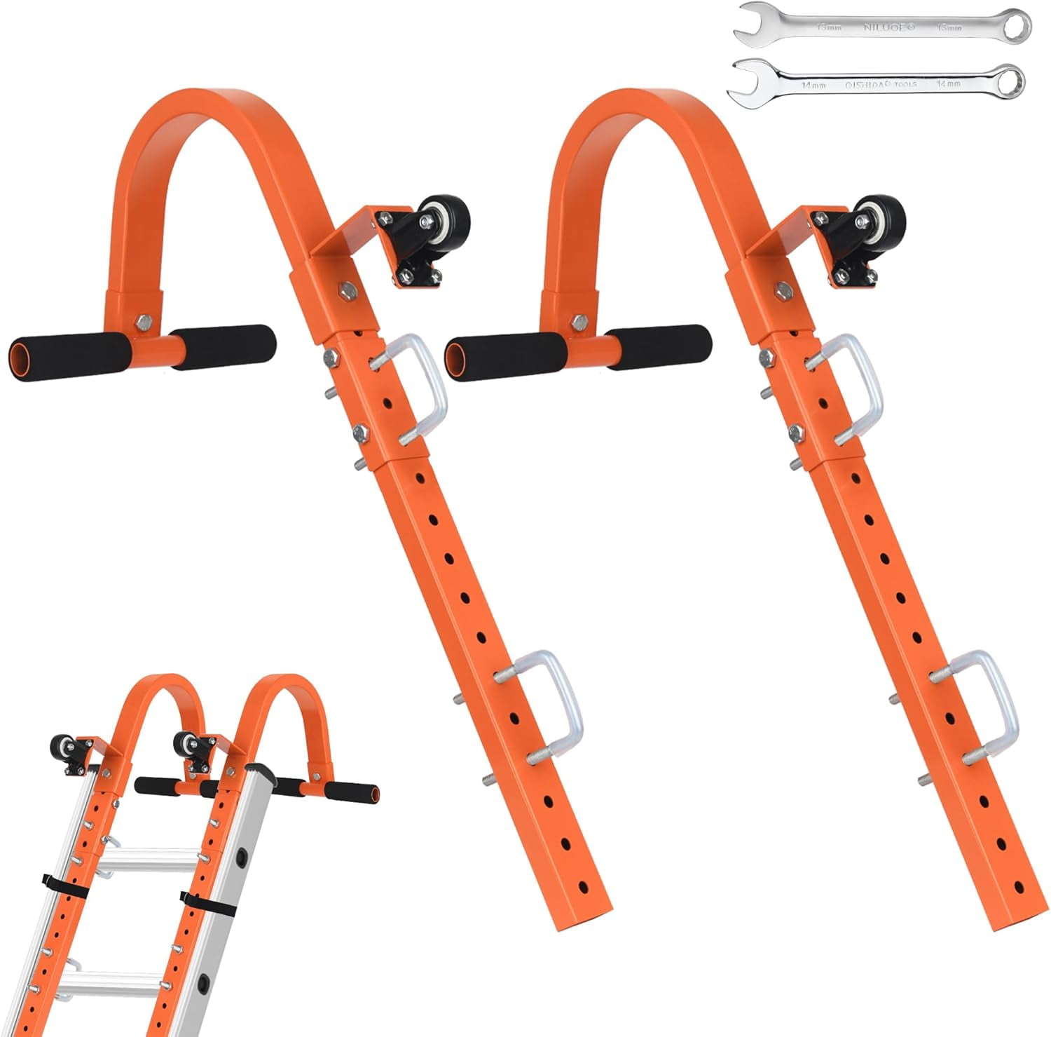 Ladder Roof Hook with Wheel Ladder Hooks for Roof Ridge, Ladder Roof ...