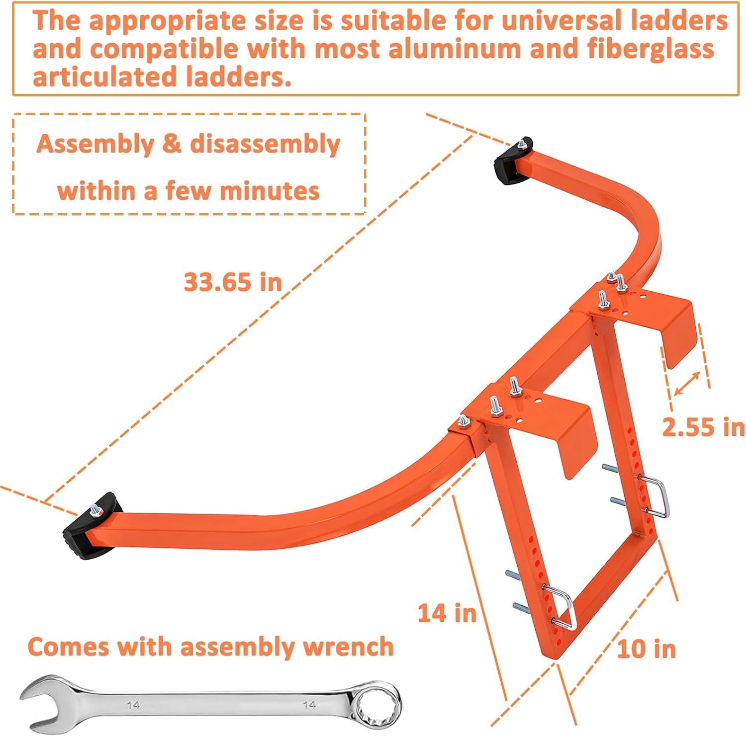 Ladder Stabilizer, Heavy Duty Steel Ladder Roof Hook Ladder Stabilizer ...