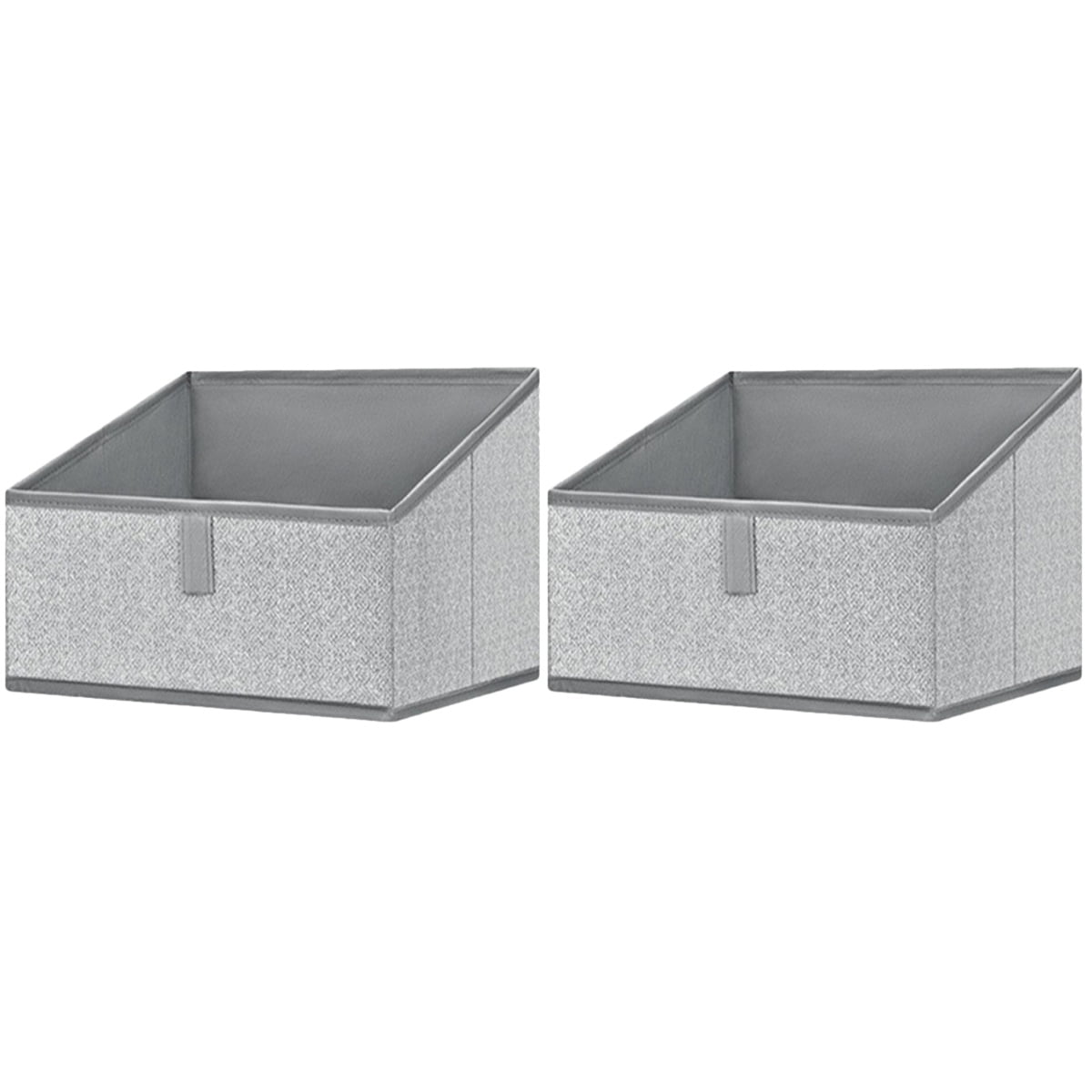 Ladder Storage Box Wardrobe Drawer Gray Set of 2 Foldable Clothes ...