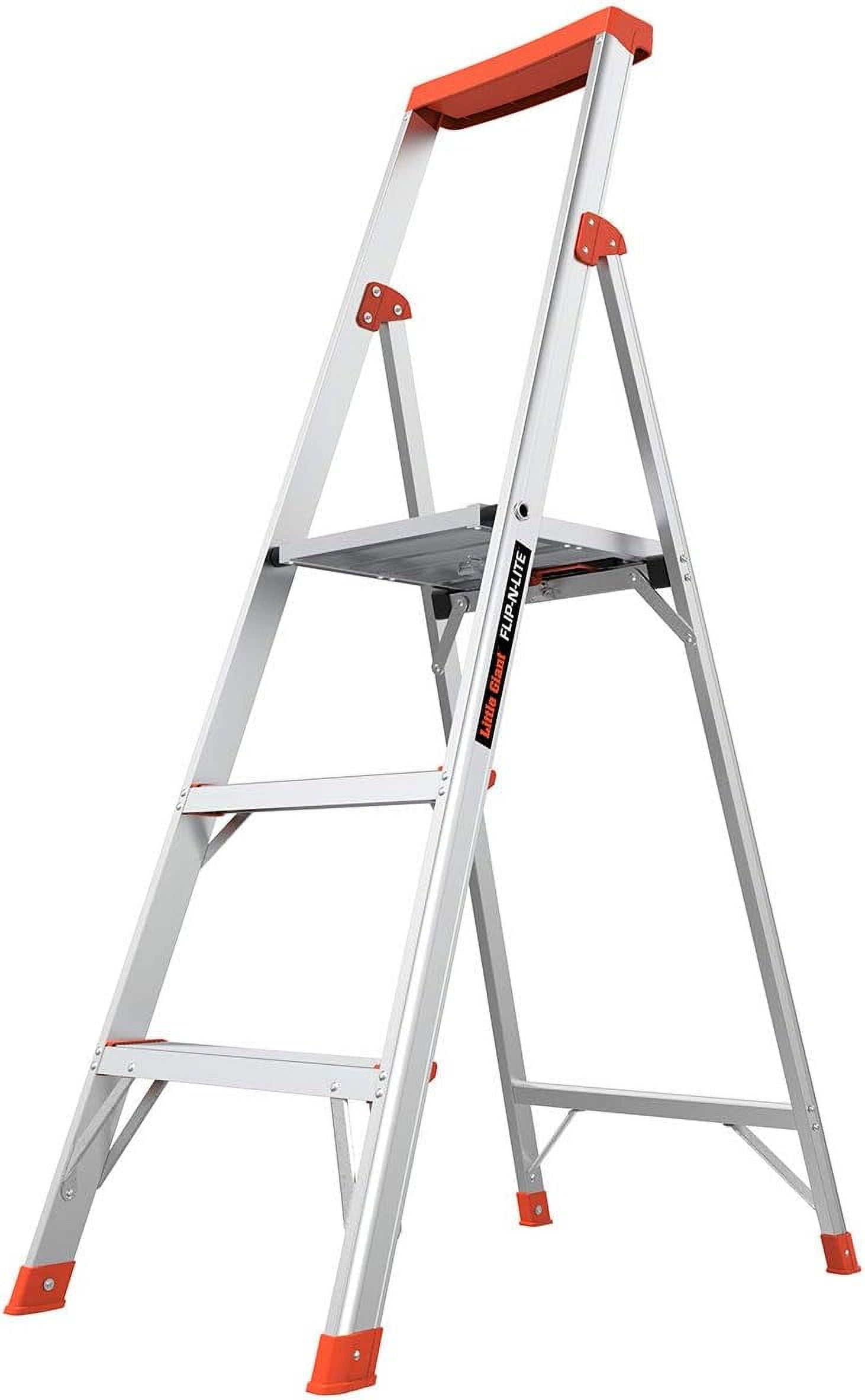 Ladder Systems Flip-N-Lite, 5-Foot, Stepladder, Aluminum, Type 1A, 300 ...