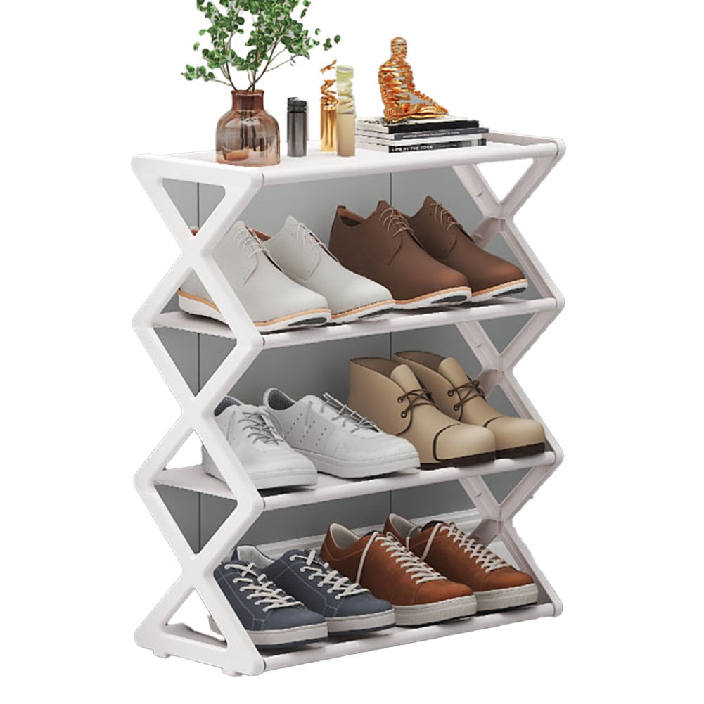 Ladder shoe rack X-shaped household easy to assemble multi-layer shoe ...