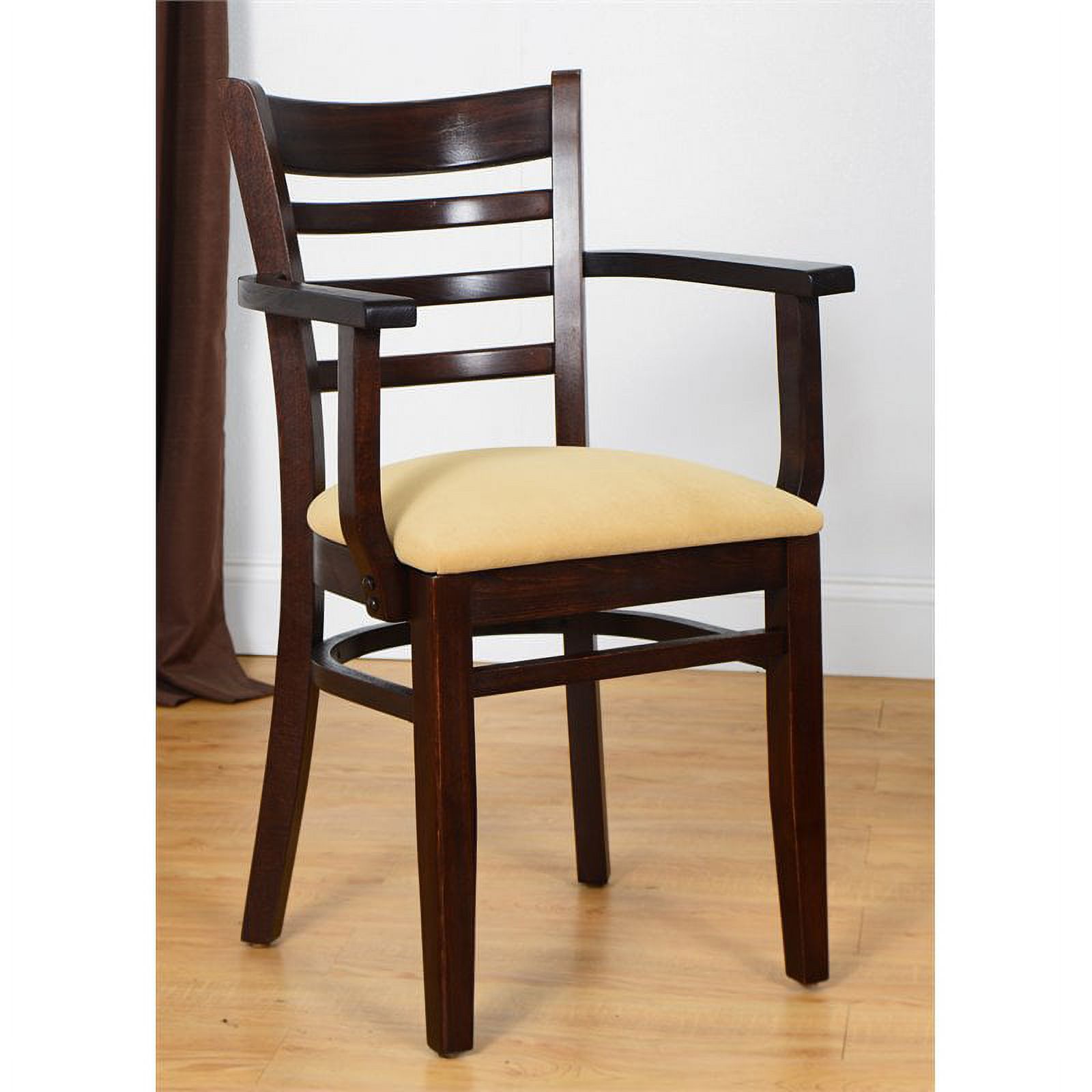 Ladderback Arm Chair in Walnut - Walmart.com