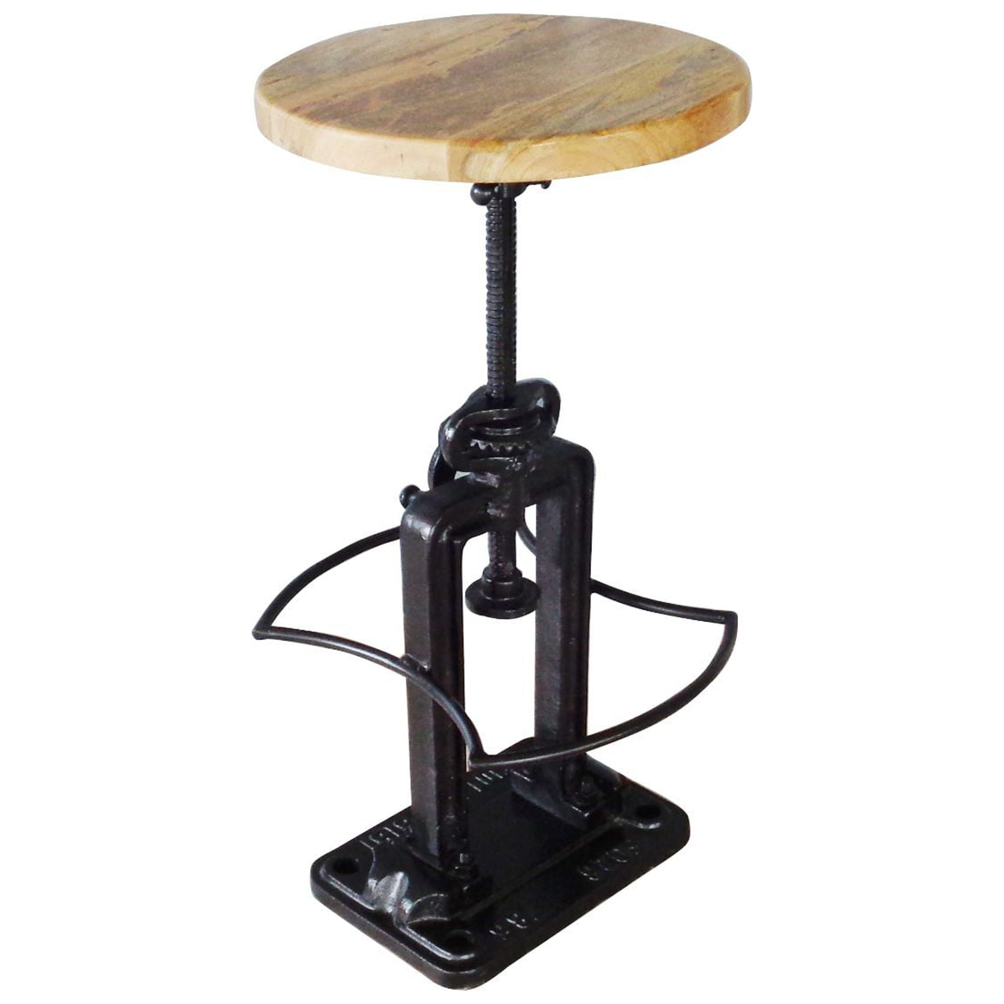 Laddha Home Designs 15" Black and Brown Industrial Style Mango Wood ...