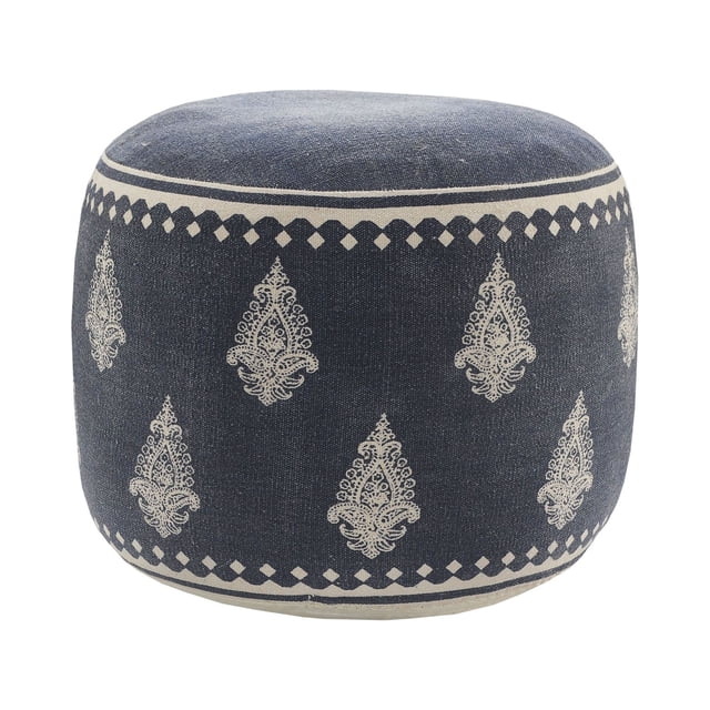 Laddha Home Designs 18" Blue and Beige Bordered Fairy Tale Handcrafted ...