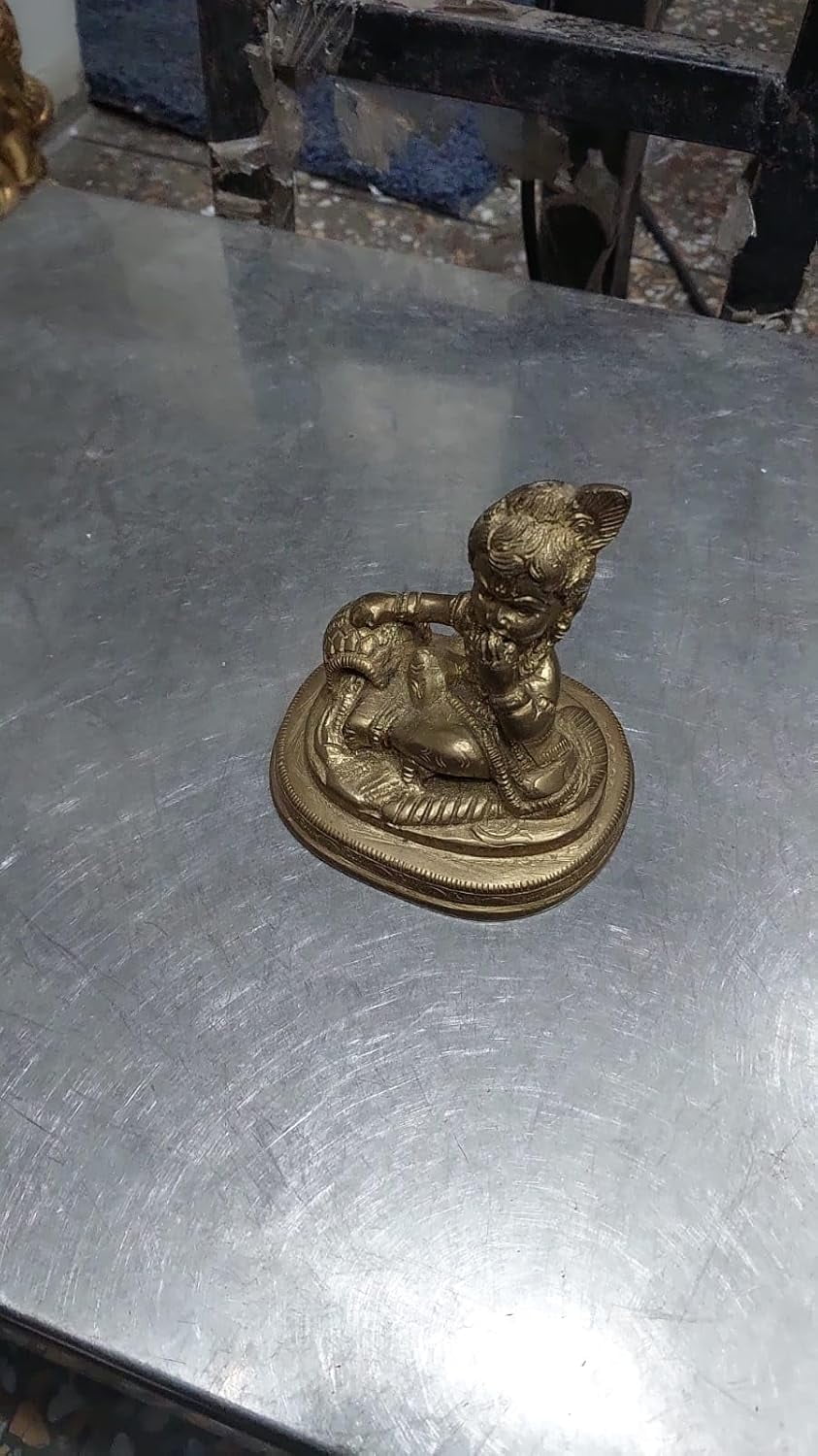 Laddoo Gopal God Idol, Bal Krishna, Kanha Ji Statue, Gold, Brass - 4 ...