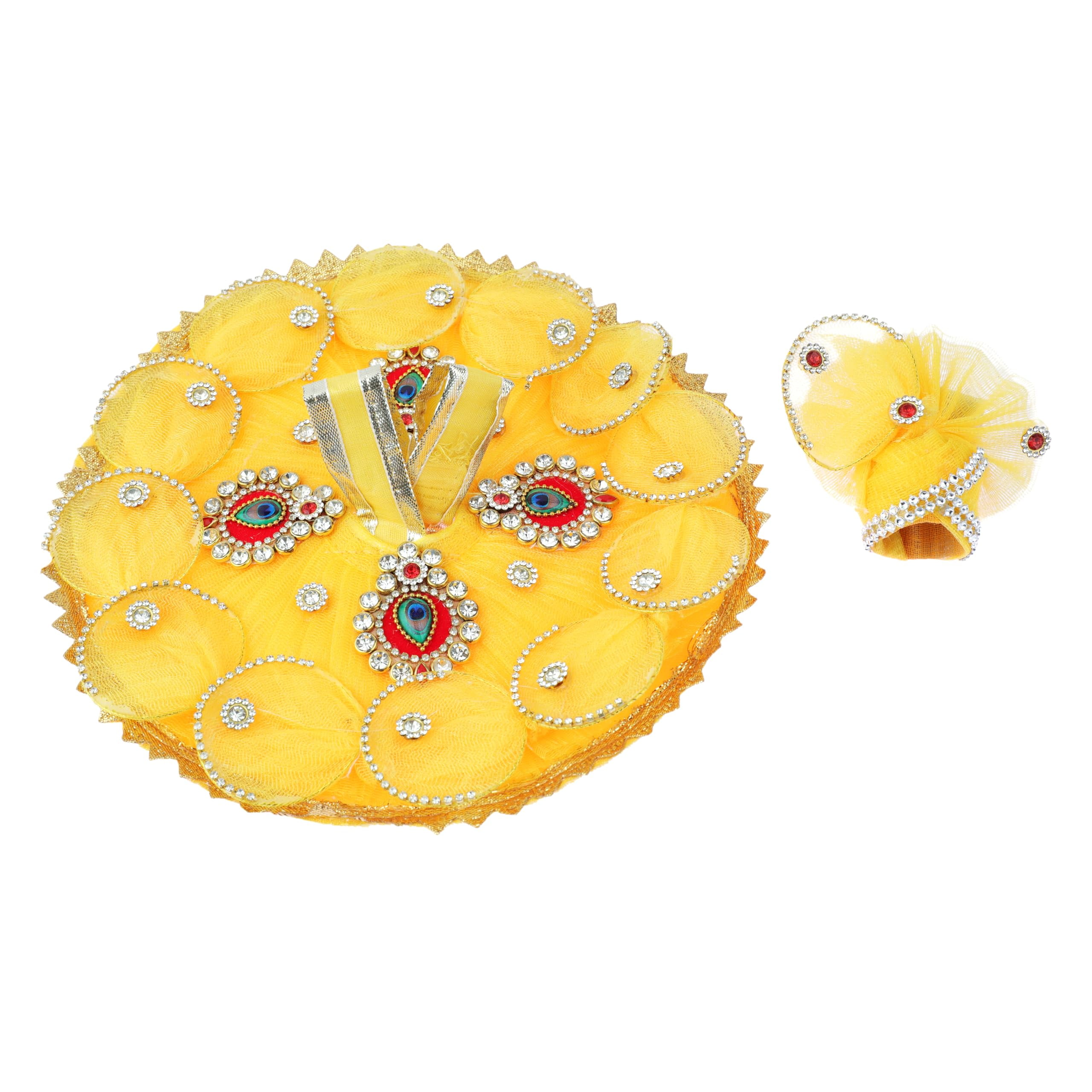 Laddu Gopal Dress Cloth Bhagwan Poshak of God Bal Gopal Kanha Kanhaiya Dev Vastra for Metal Idol ...