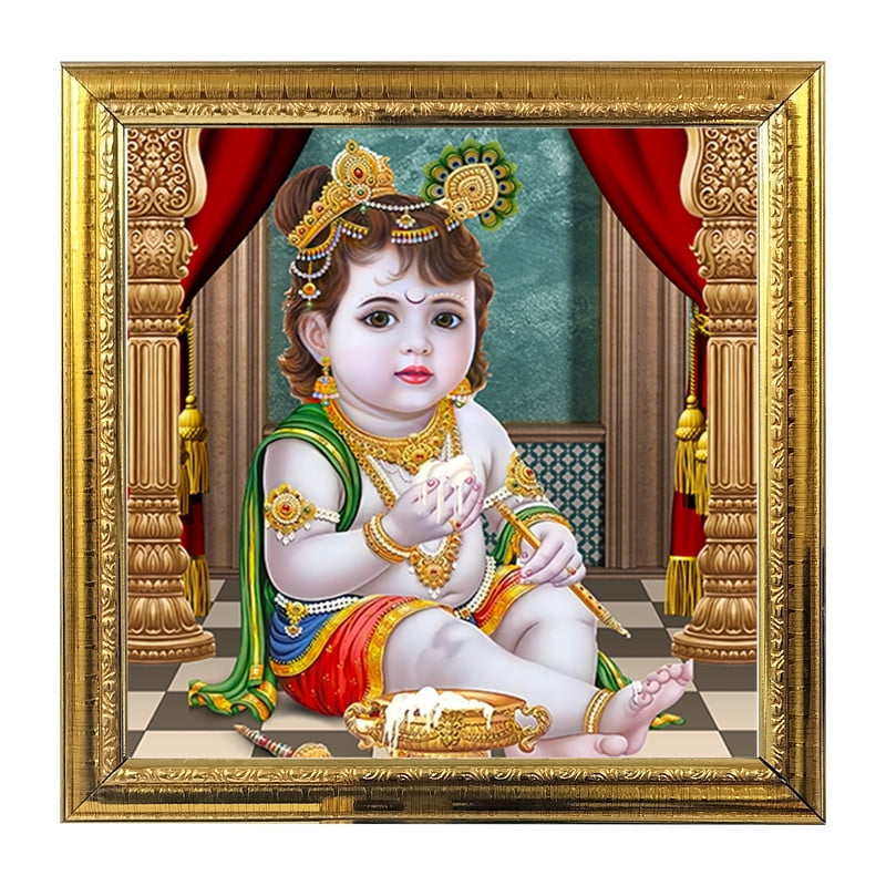 Laddu Gopal India God Photo Frame for Pooja Hindu Bhagwan Devi Devta ...