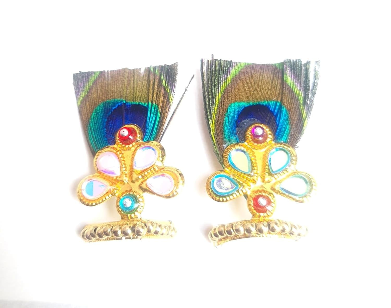 Laddu Gopal Ji Mukut Elegant Design Mor Pankh Mukhut for Lord Krishna ...