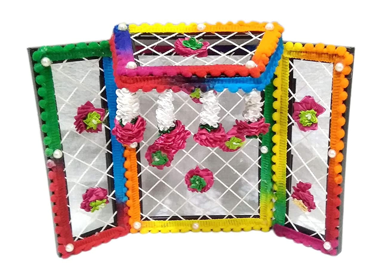 Laddu Gopal Wooden Phool Bangla Temple for Krishna Idol Phool Bangla ...