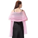Ladiery Sheer Chiffon Scarf for Women, Sparkly Rhinestone and Silver ...