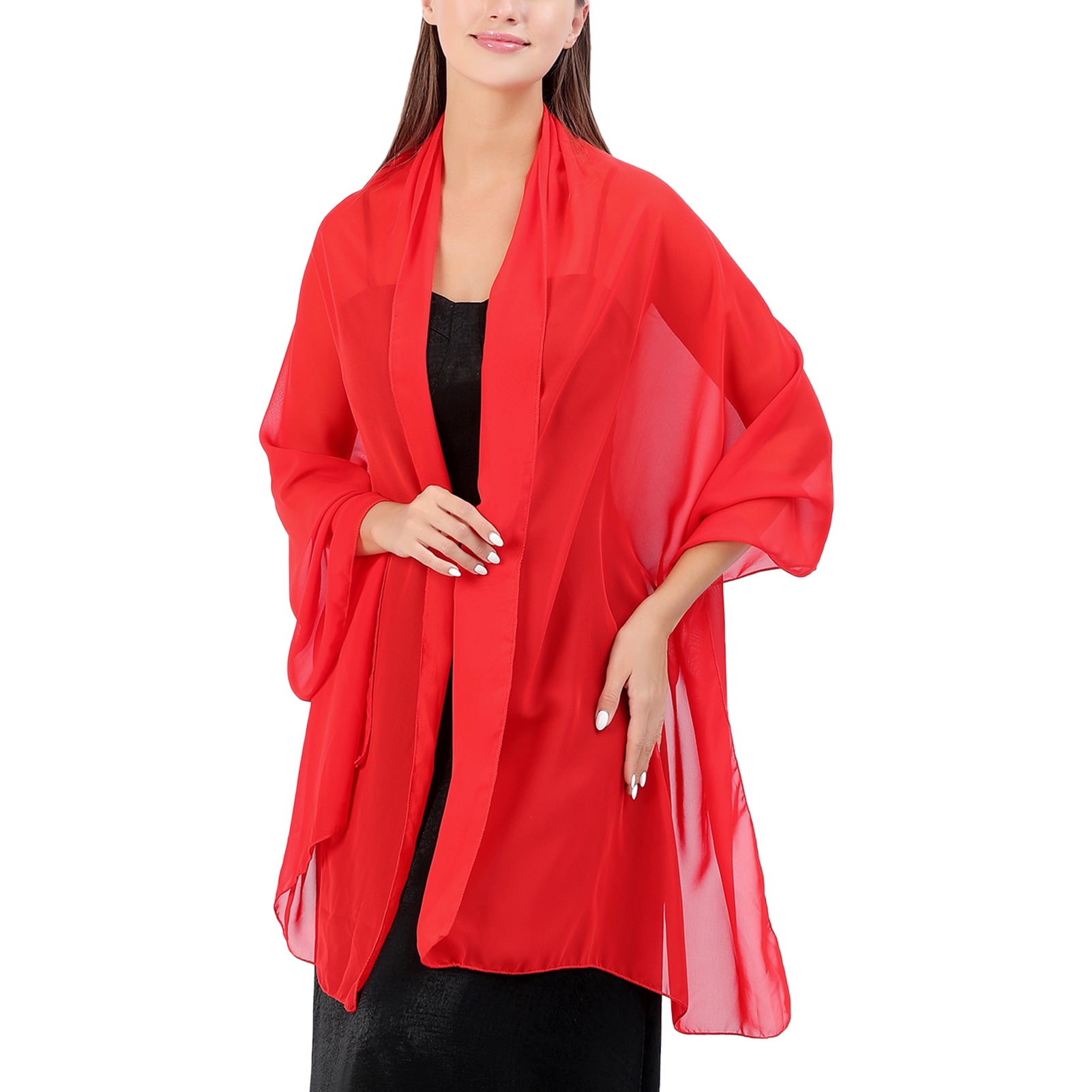 Ladiery Women Chiffon Shawls and Wraps for Evening Dresses, Elegant ...