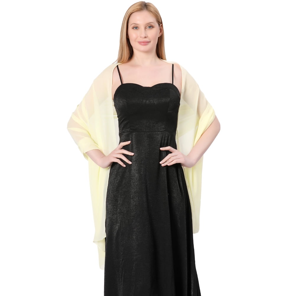 Ladiery Women Chiffon Shawls and Wraps for Evening Dresses, Elegant ...
