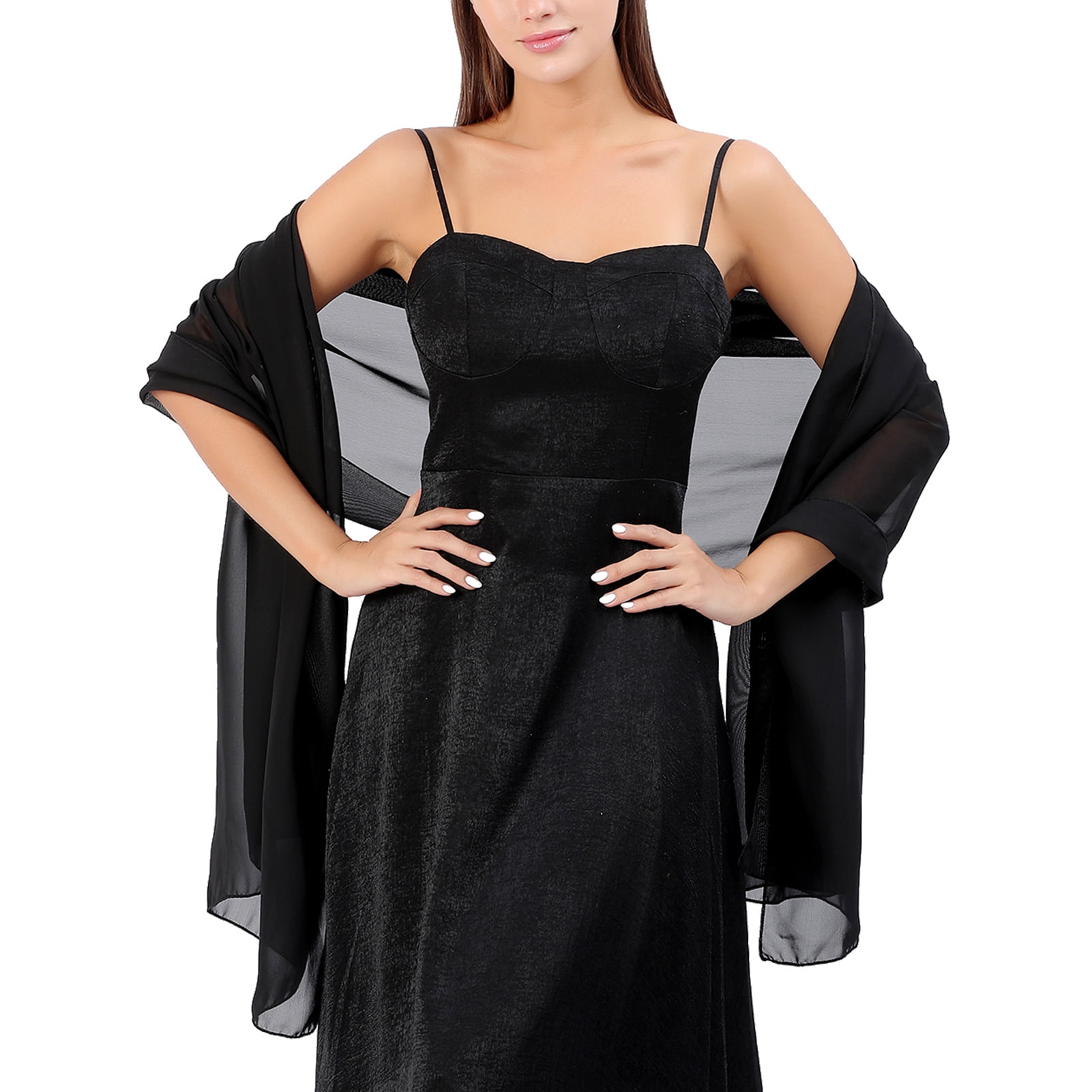 Ladiery Women's Chiffon Shawls and Wraps for Evening Dresses, Soft ...