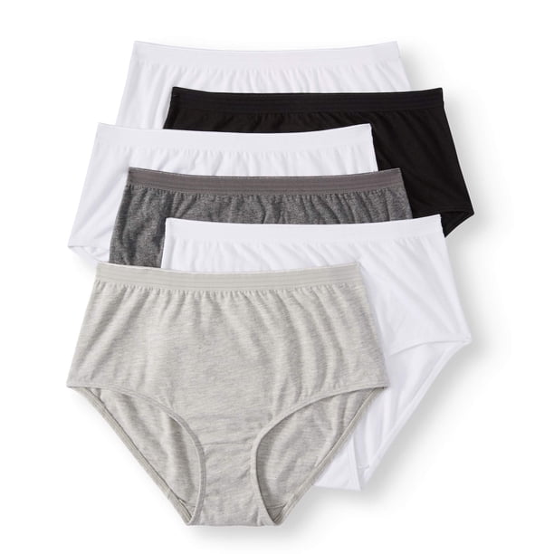 Ladies 100 Cotton Brief Panty 6 Pack