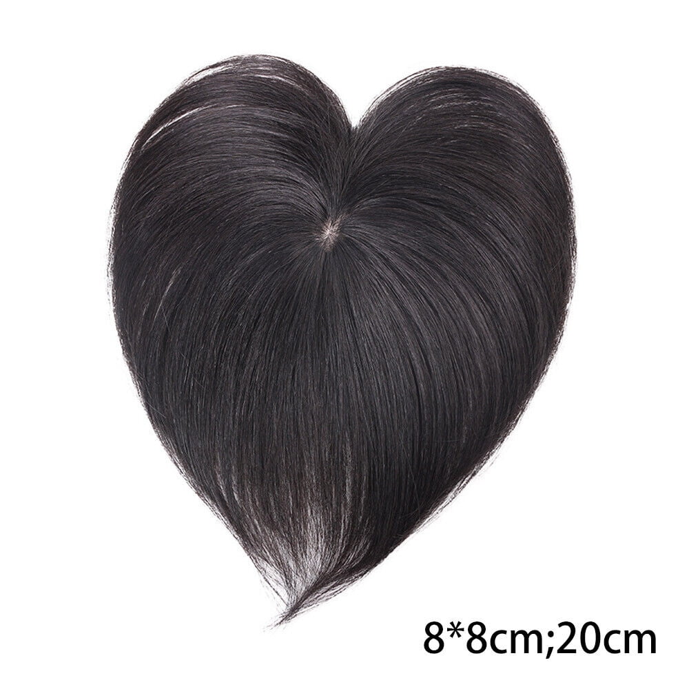Ladies 100% Human Hair Topper Hairpiece Top Piece Clip In Silk Base ...