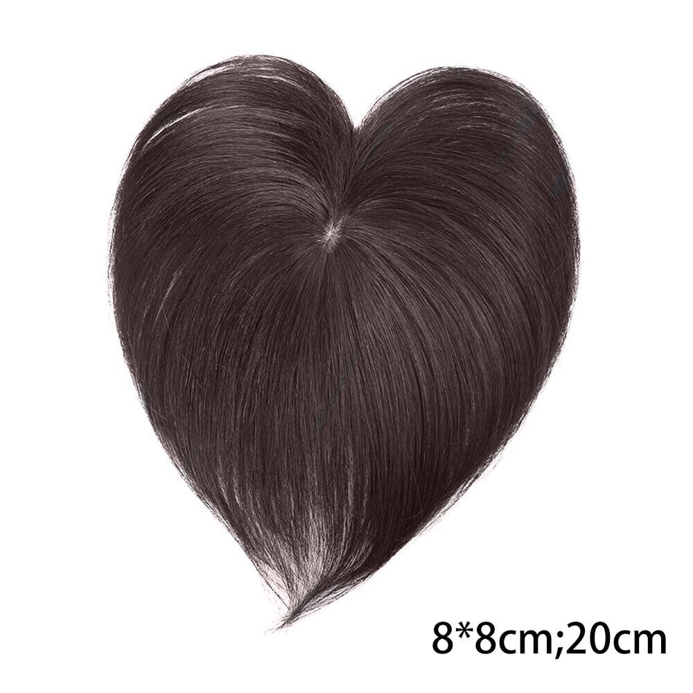 Ladies 100% Human Hair Topper Hairpiece Top Piece Clip In Silk Base ...
